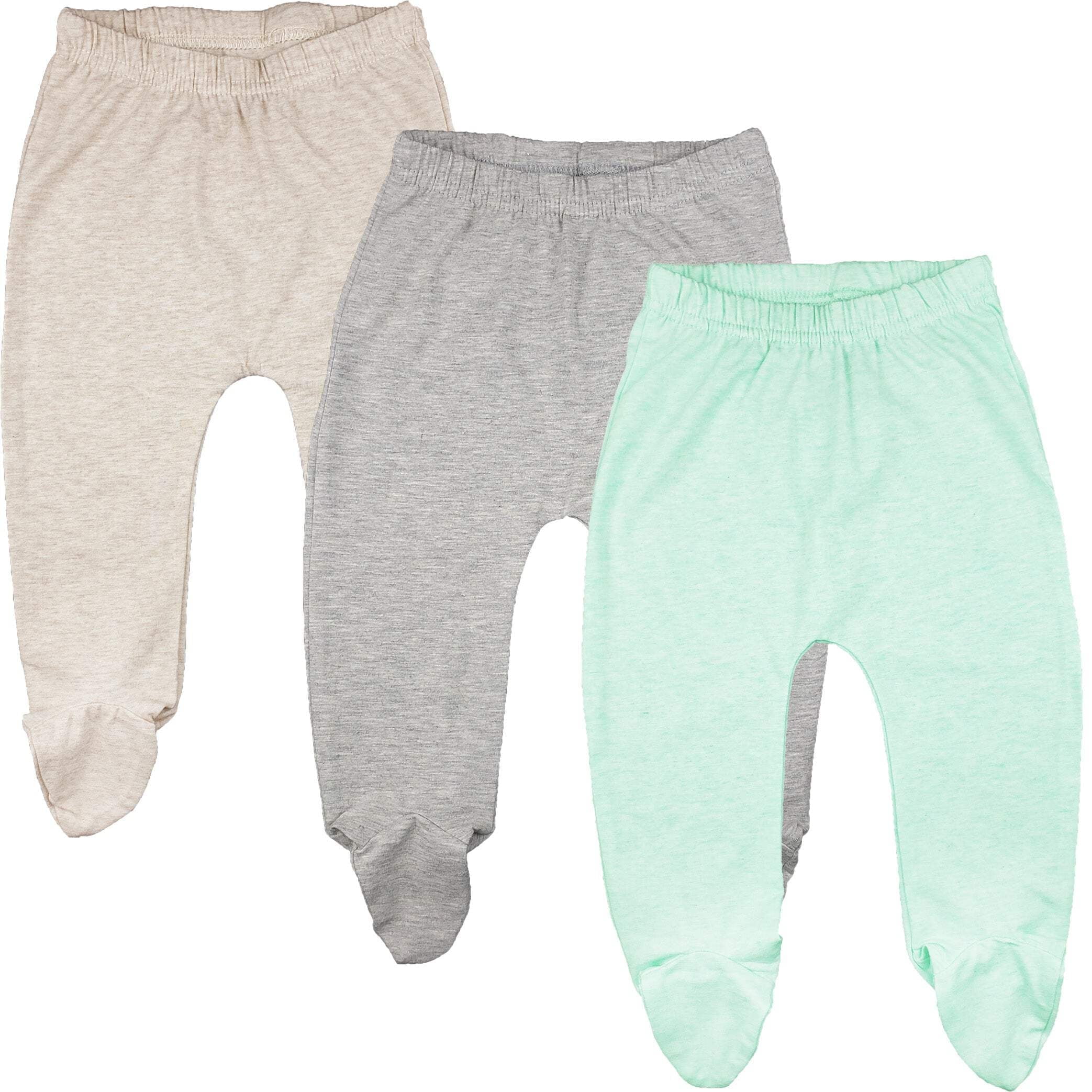 123 Bear Cotton Spandex Baby Pants with feet / Baby leggings with ...
