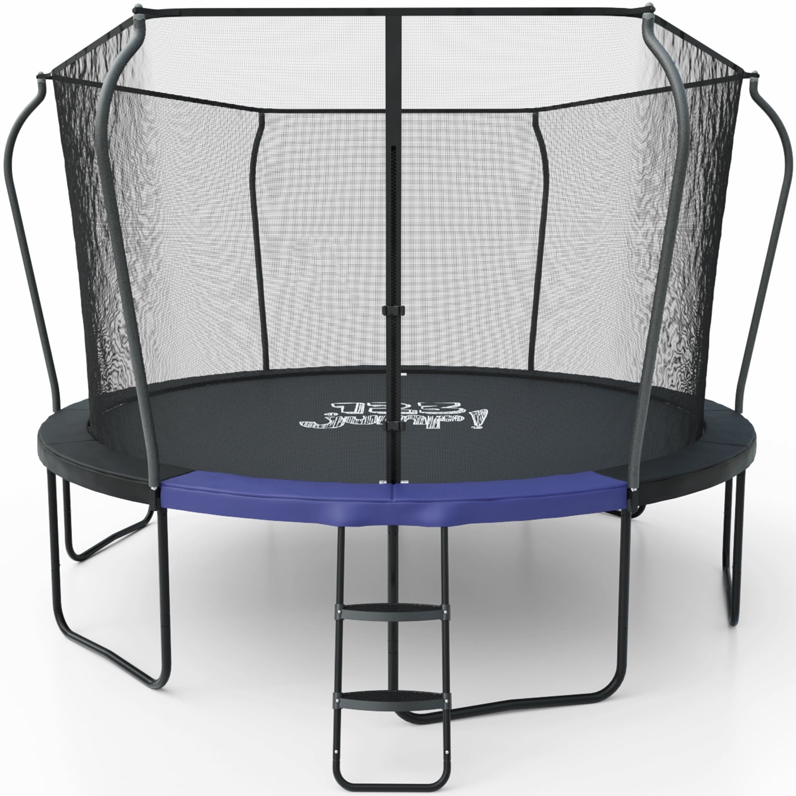 123 JUMP 10FT 12 FT 14FT Round Outdoor Trampoline with Safety Enclosure ...