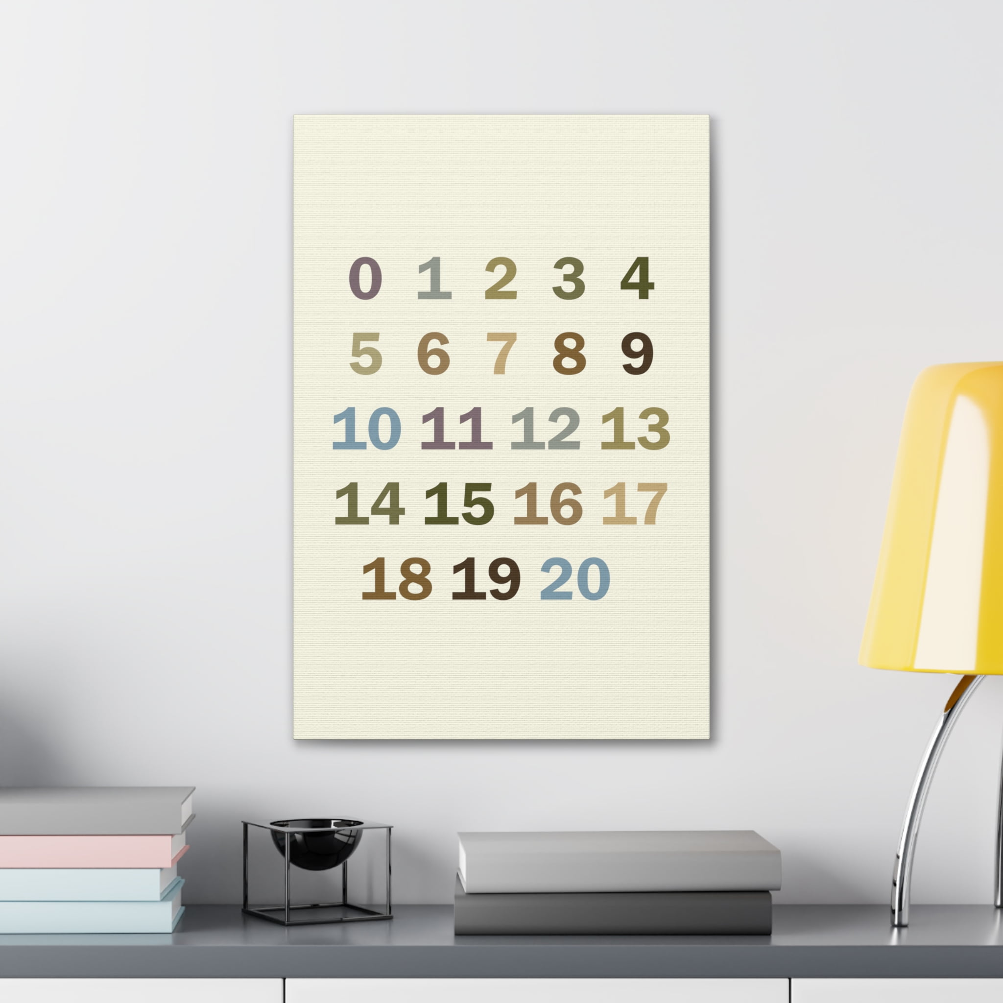 123 Numbers Sign on Canvas - Walmart.com