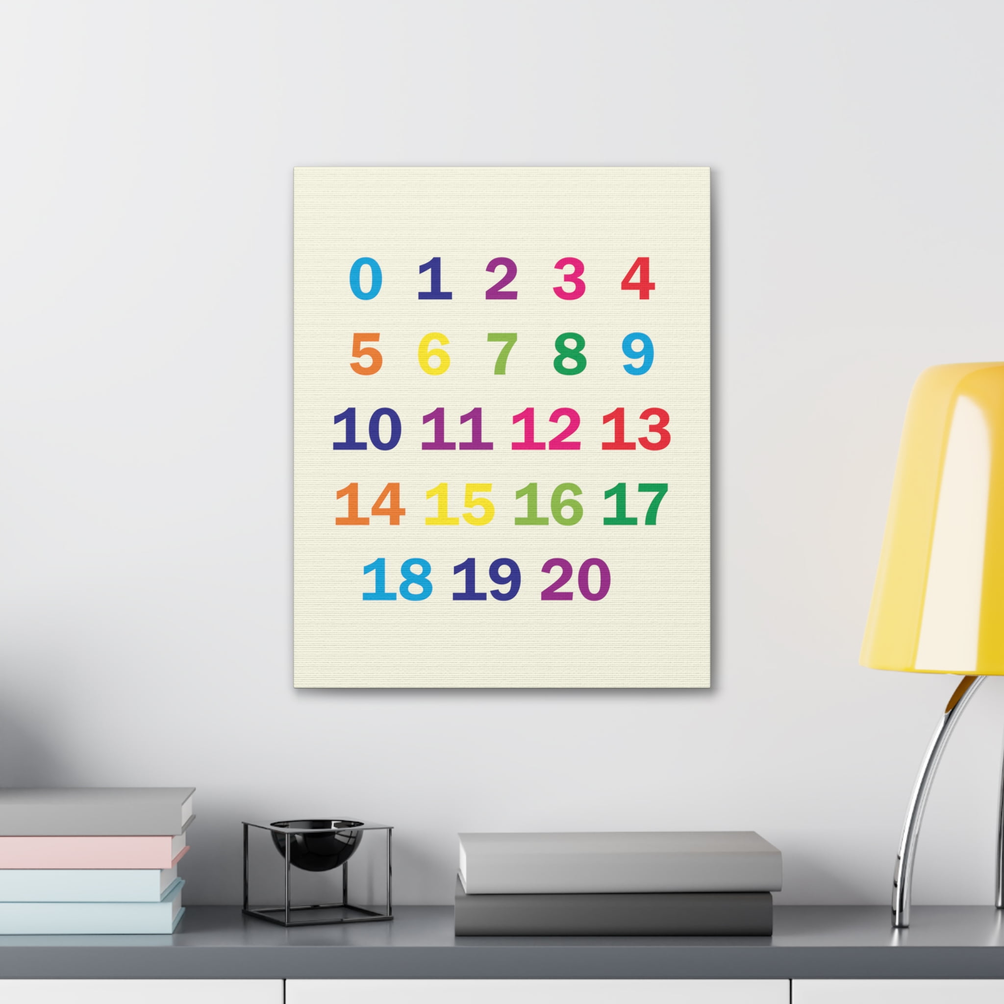 123 Numbers Sign on Canvas - Walmart.com