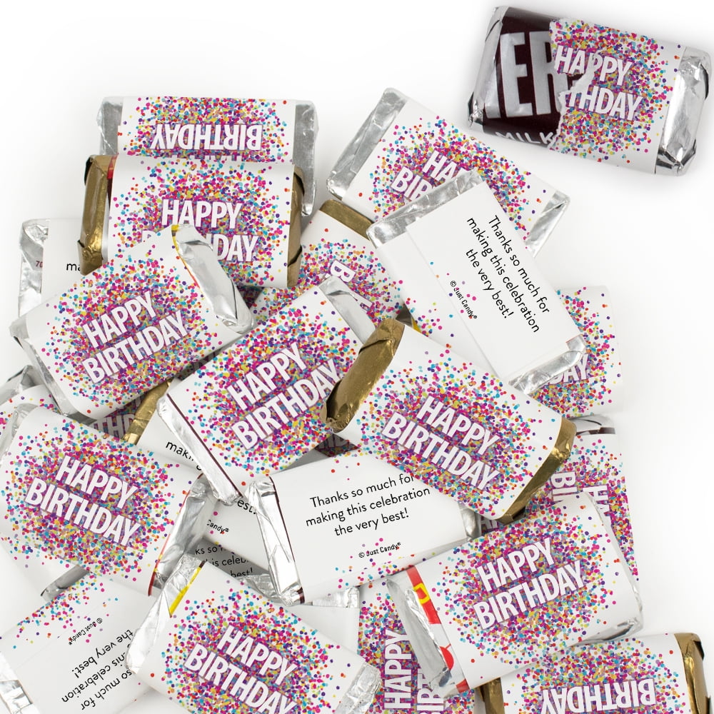 102 Pcs Confetti Birthday Candy Party Favors Hershey's Miniatures ...