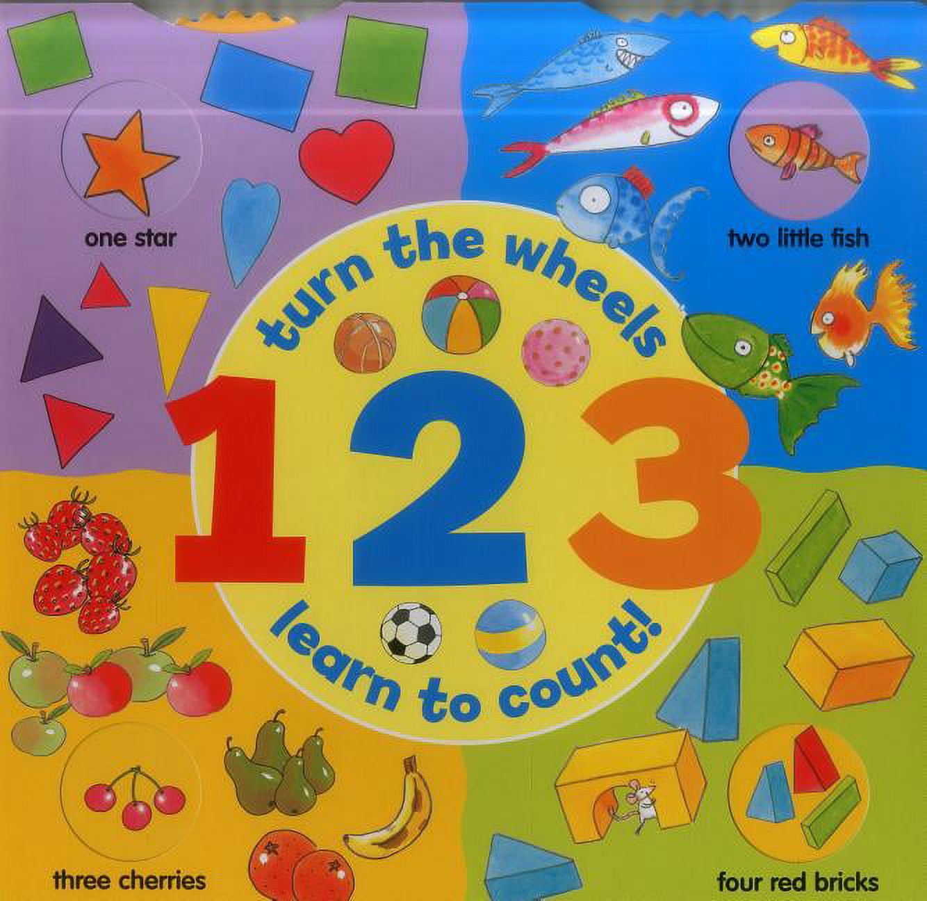 123 (A Wheel Book) : Turn the wheels, learn to count! (Board book ...