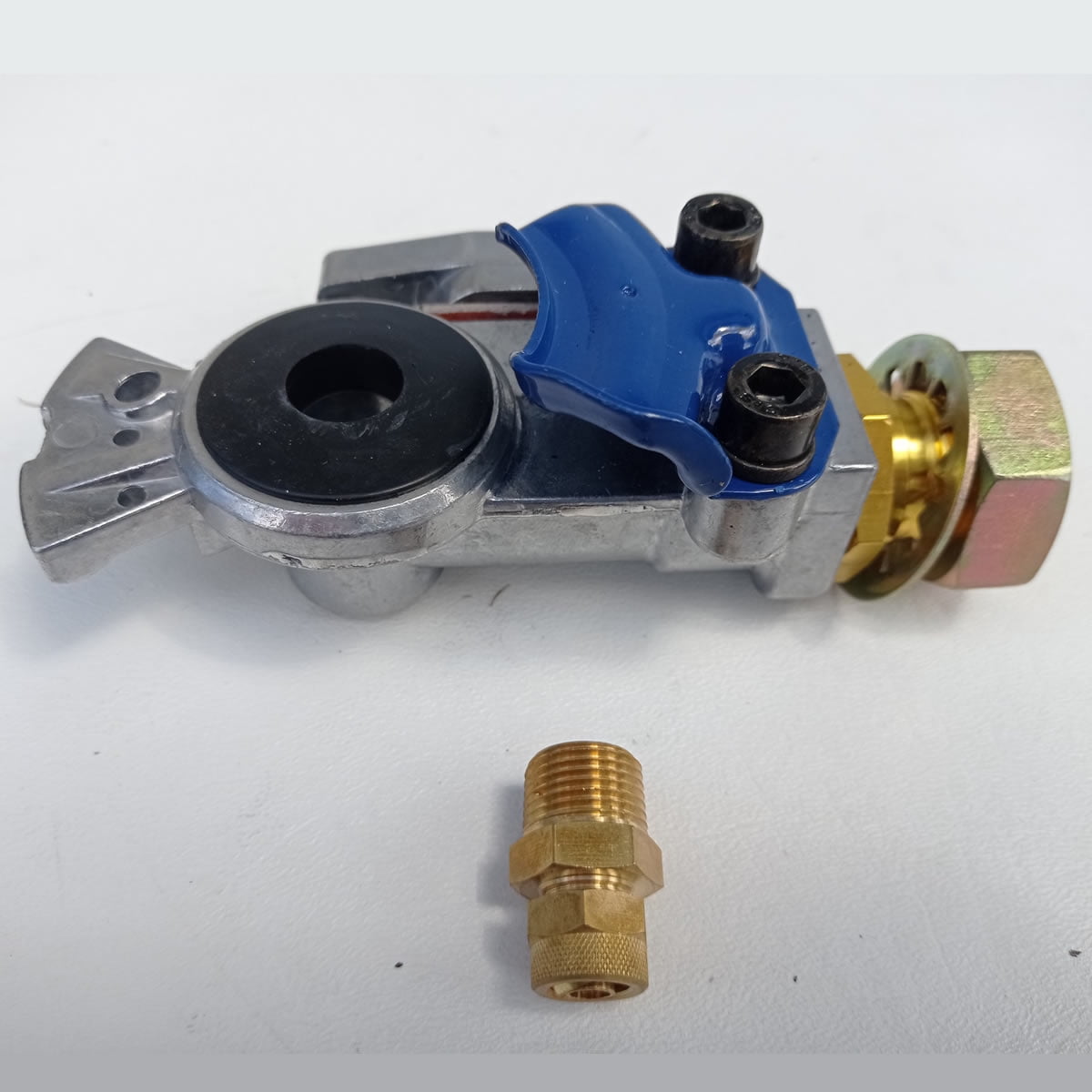 Mass Parts 12306, Blue Bulkhead 1/2" Shut-Off Gladhand Valve, 1 Piece ...