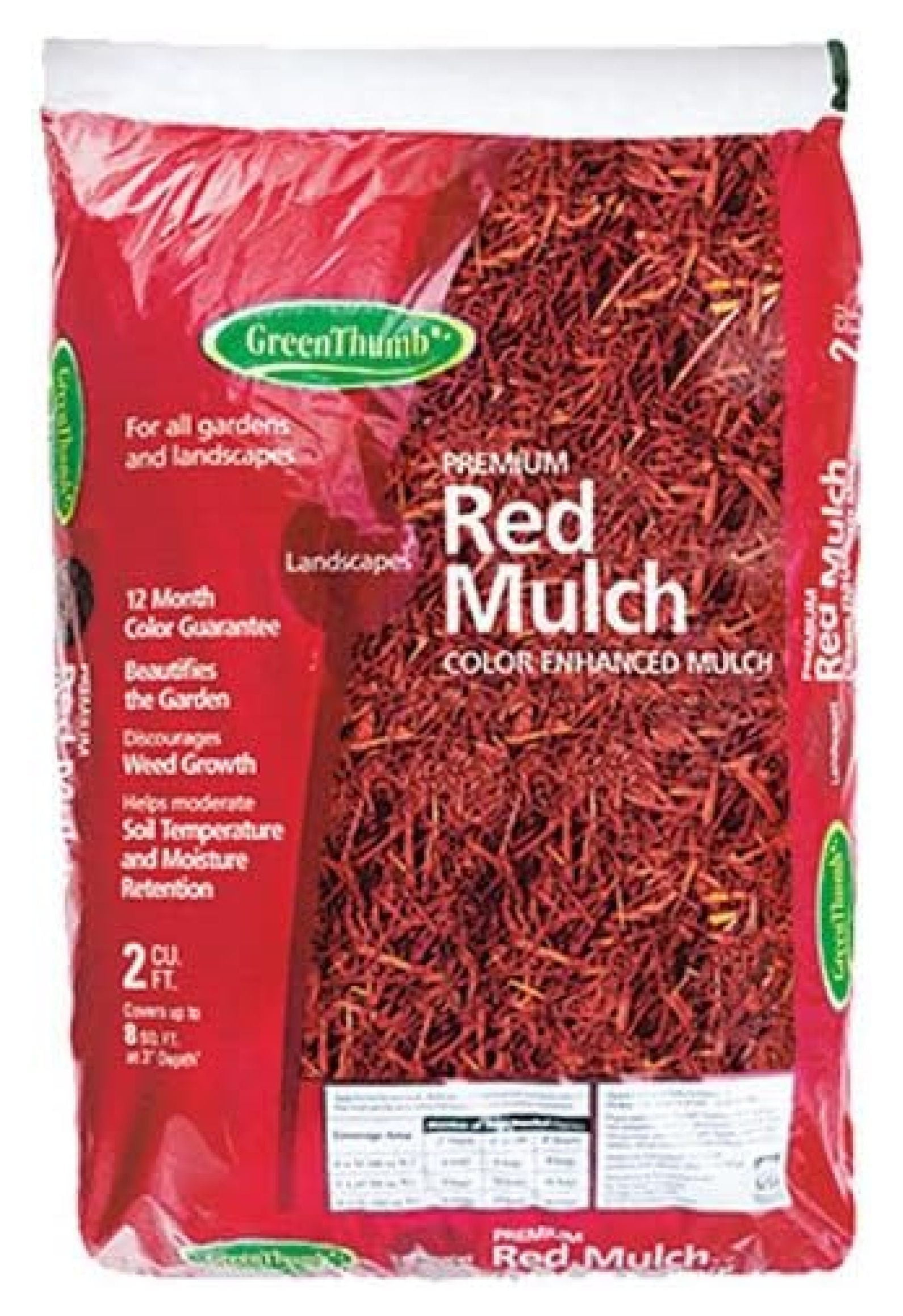 123458 Green Thumb Mulch, 2 cu. ft., Red - Walmart.com