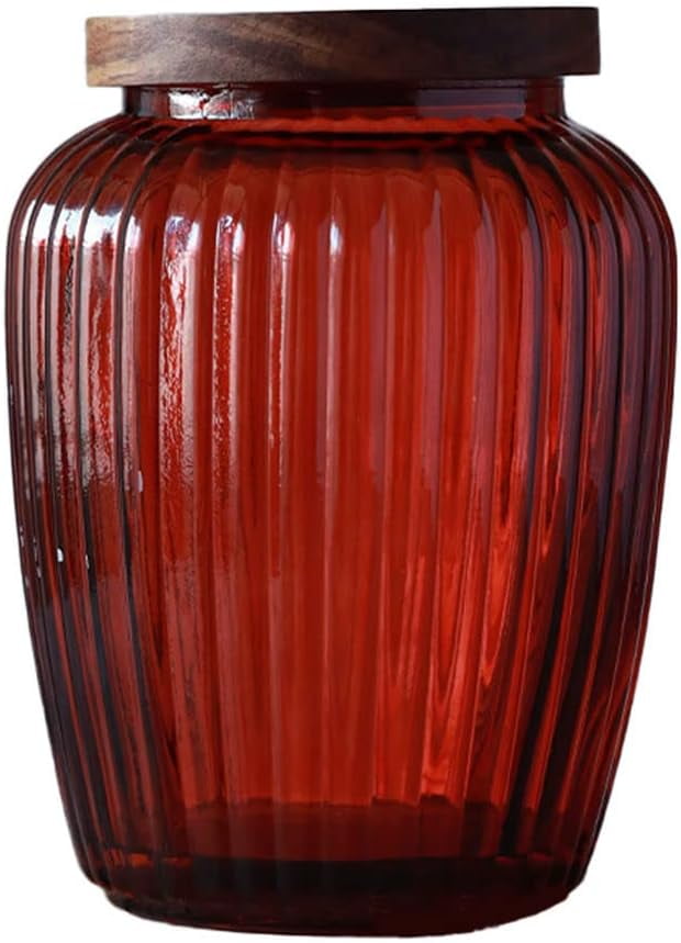 123Arts Glass Jar with Lid, Storage Jars, Cookie Jar Candy Jar ...