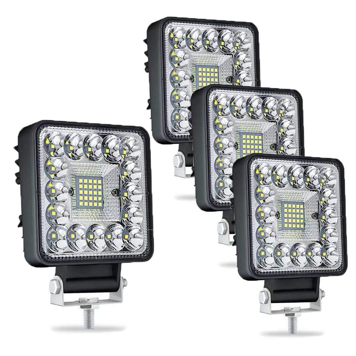 123W Led Work Light, Led Light Pods, 4 Inch Square Spot Flood Combo ...