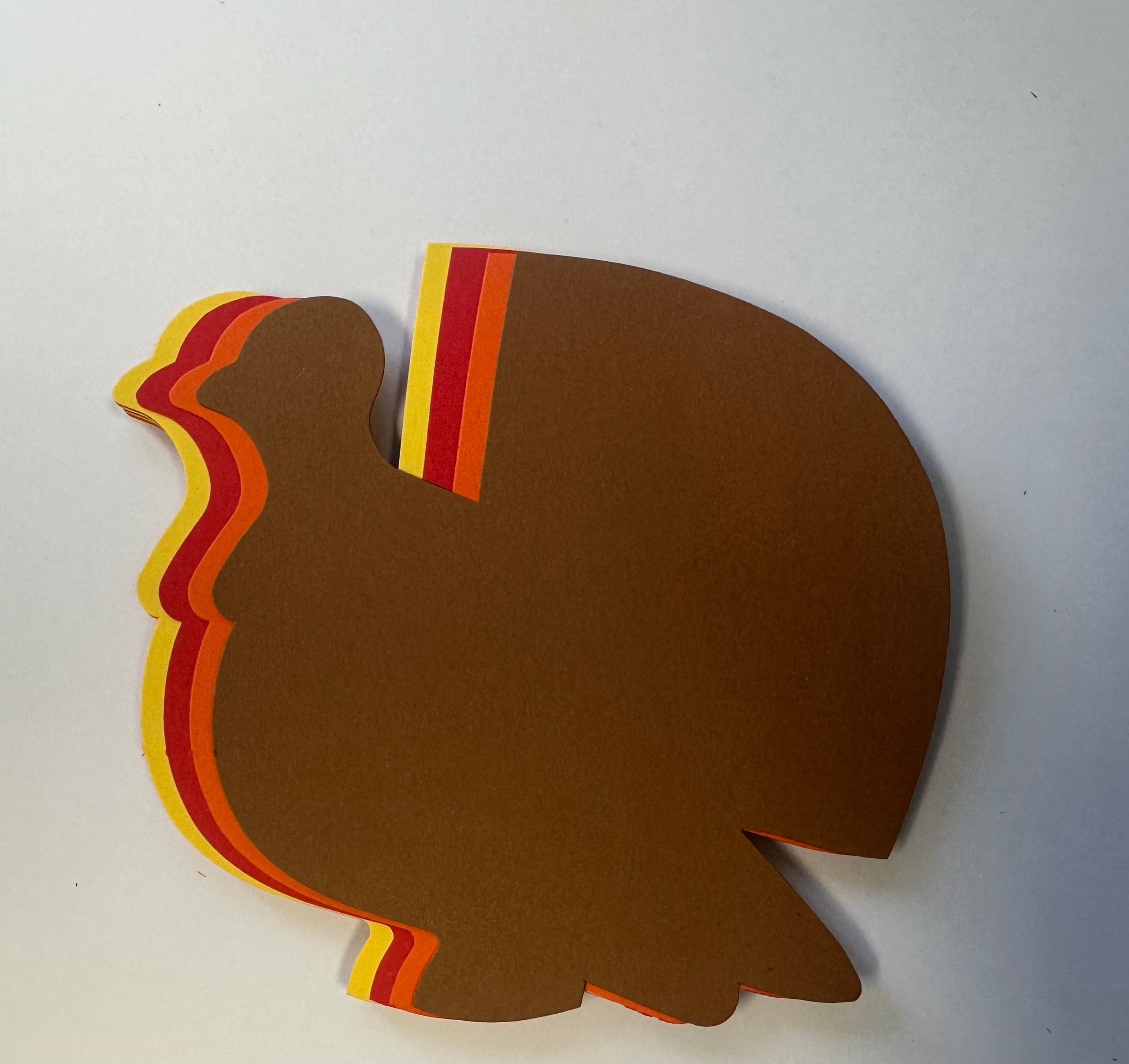 SHAPES ETC. 124 Pcs Thanksgiving Turkey Large Assorted Color Cut-Outs ...