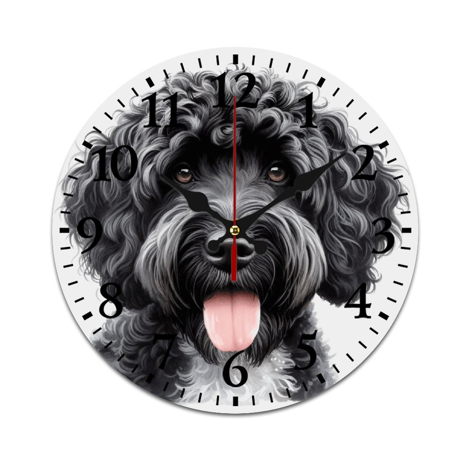 124 Portuguese Water Dog PVC Wall Clock , Battery Powered Silent Wall ...