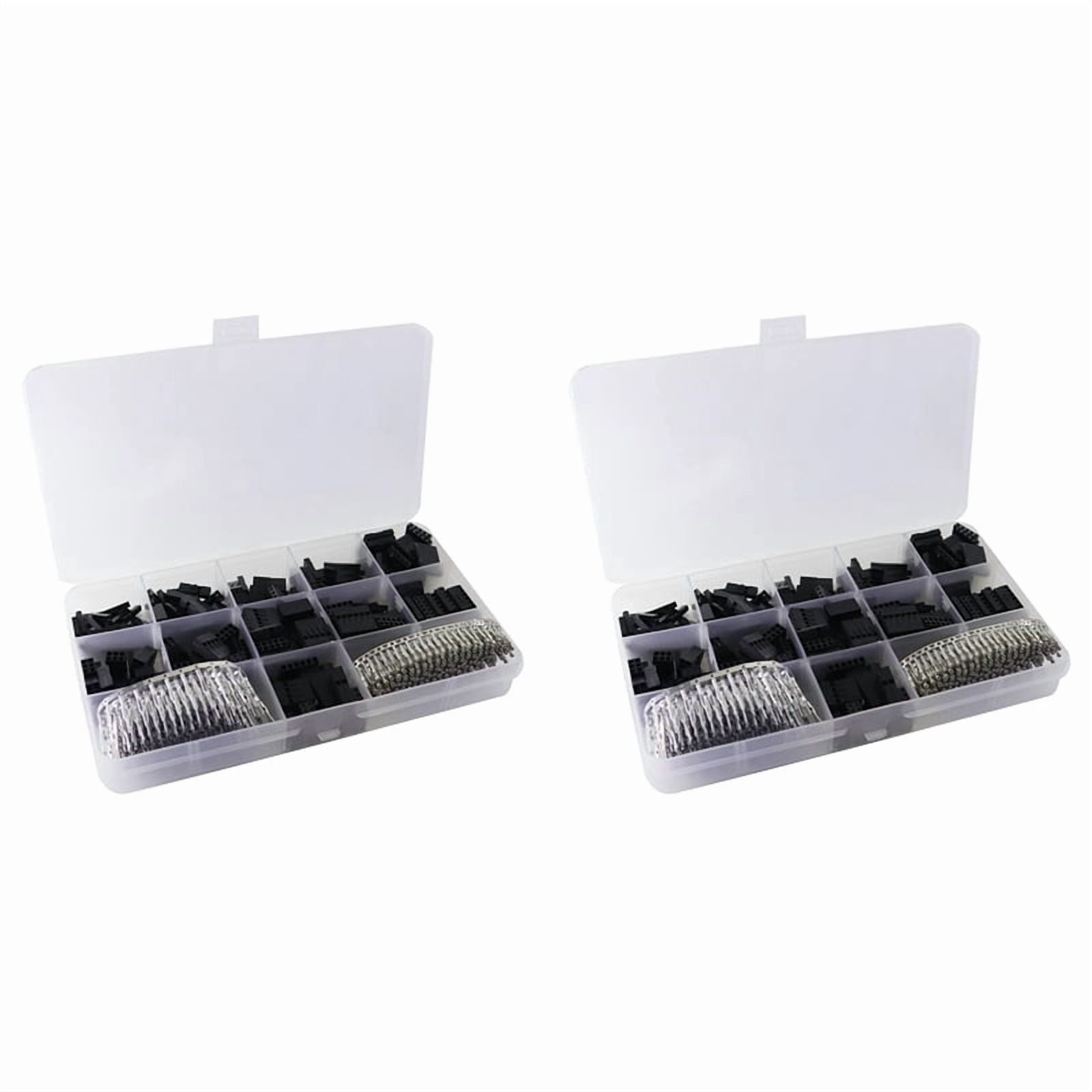 1240Pcs Connector 2.54mm, Cable Jumper Wire Pin Header Housing Kit,Male ...