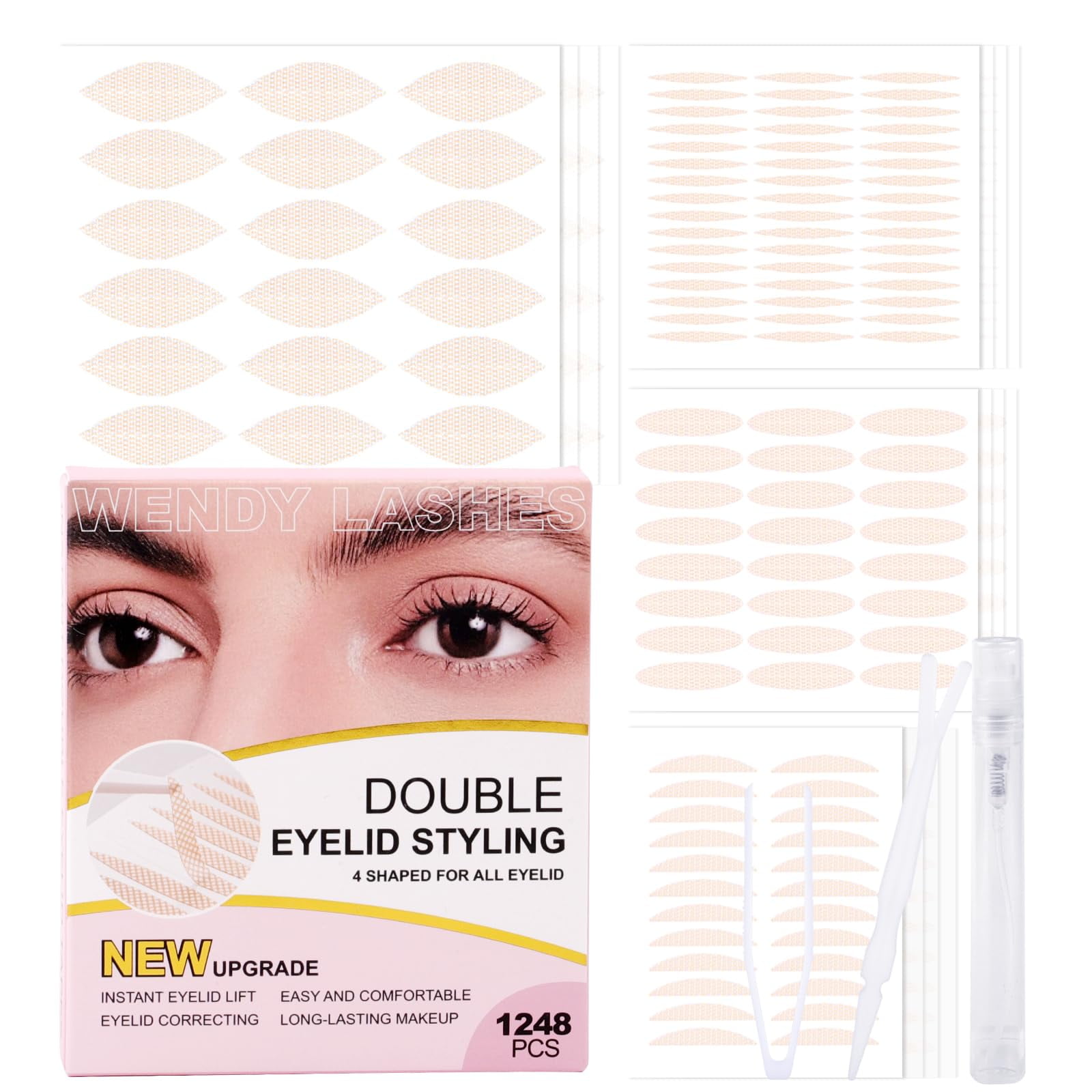 1248-Pcs Invisible Double Eyelid TSF6 Tapes: Lifter Strips, Waterproof ...