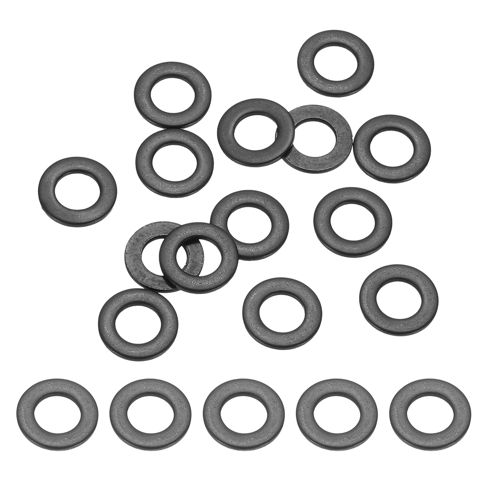124PCS M5 Stainless Steel Washers, M5x10x1mm Flat Washers Metal Crush ...