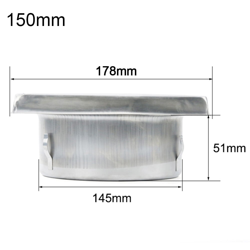 125/150mm Stainless Steel Air-Vent Duct Grill Wall Square Tumble Air ...