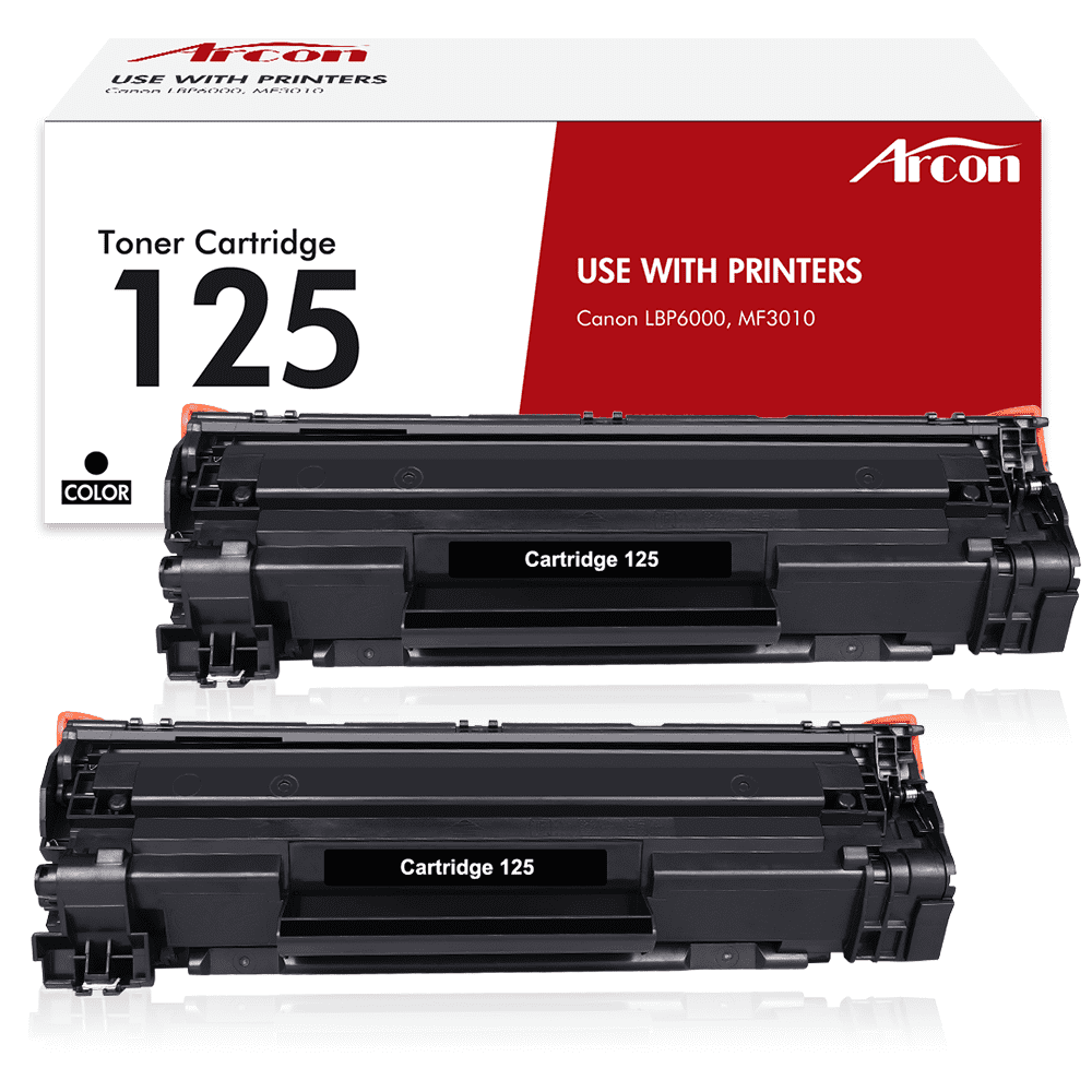 125 CRG-125 2-Pack Black Toner Cartridge Compatible for Canon Cartridge ...