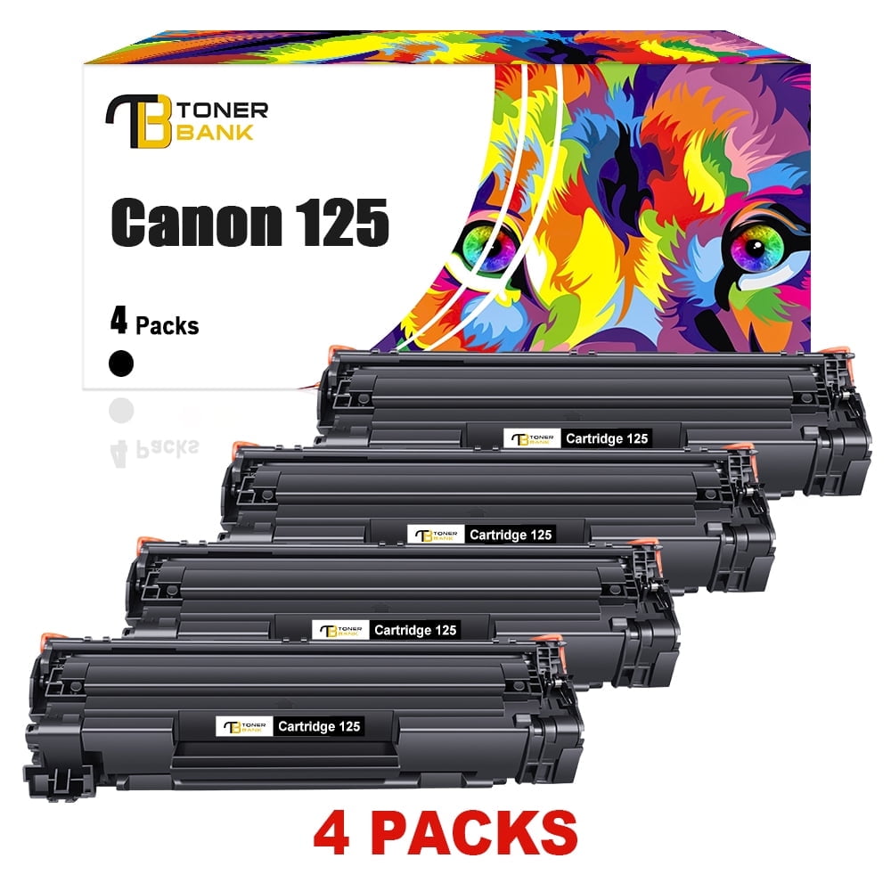 4-Pack CRG-125 Toner Cartridge for Canon MF3010 LBP6000, High Yield ...