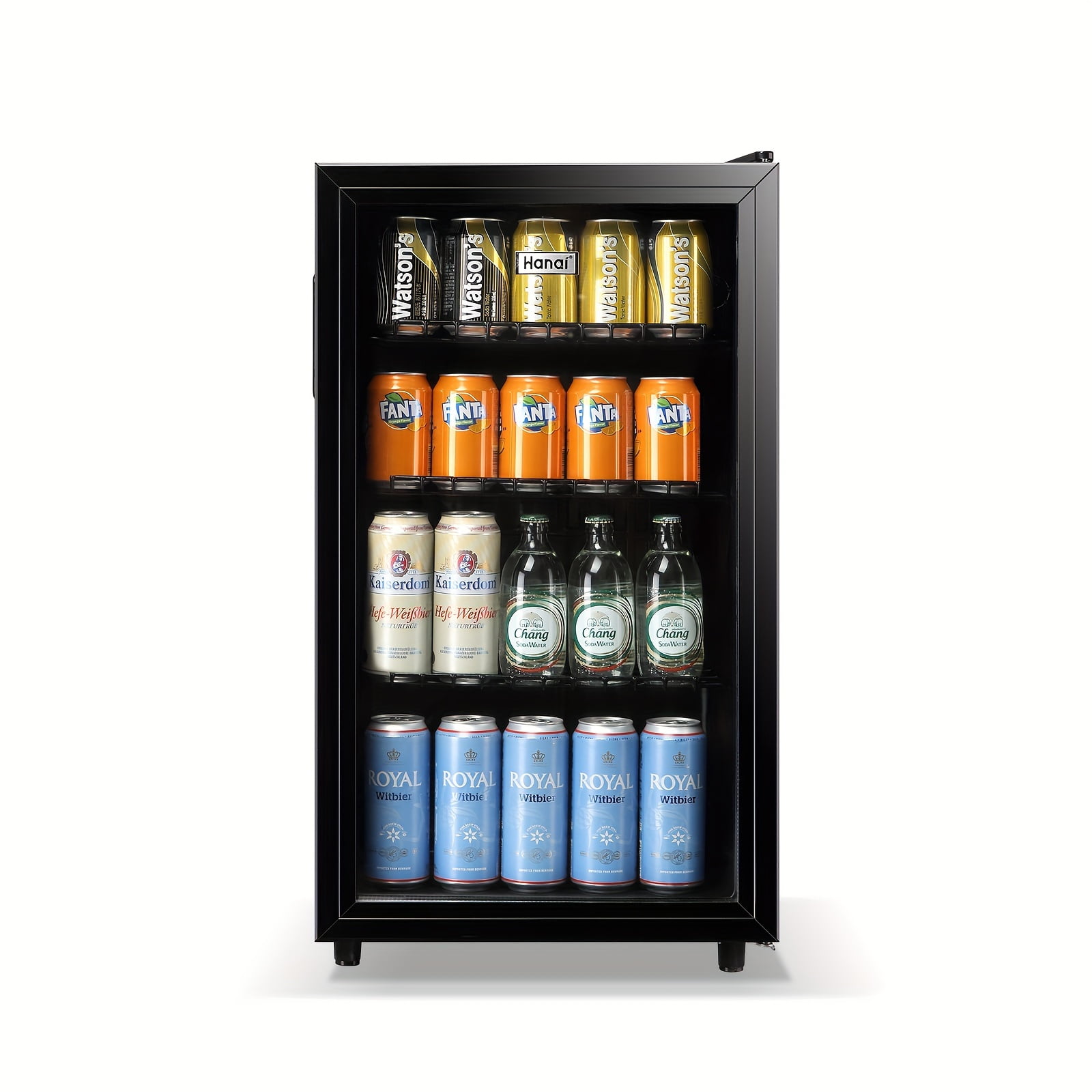 125-Can Capacity Compact Beverage Cooler Mini Fridge - Adjustable ...