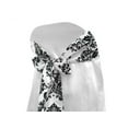 125 Flocking Flocked Damask Chair Sashes Bows Black White Wedding ...