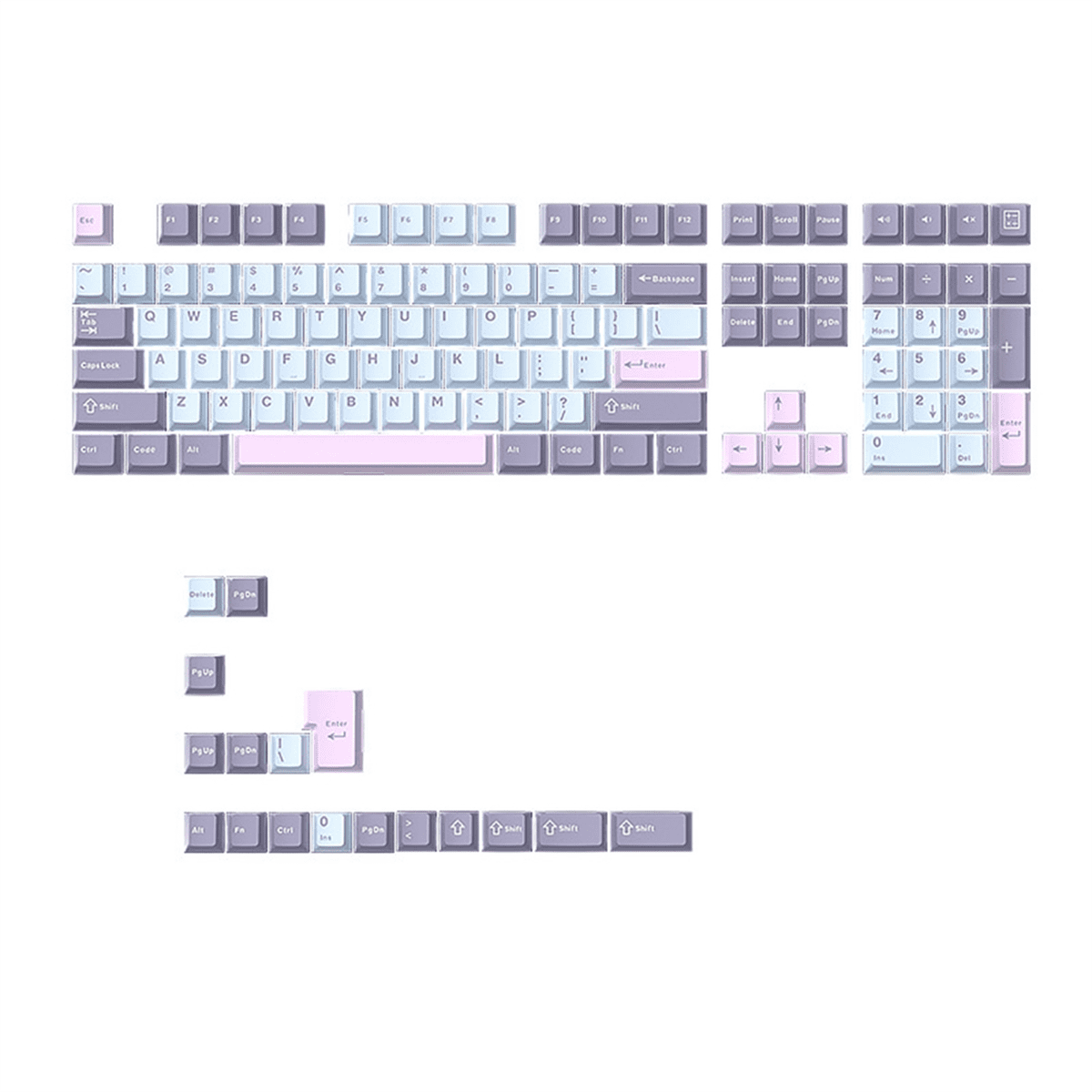 125 Keys PBT Double Shot Keycaps Set Key Caps Cherry Height for MX ...