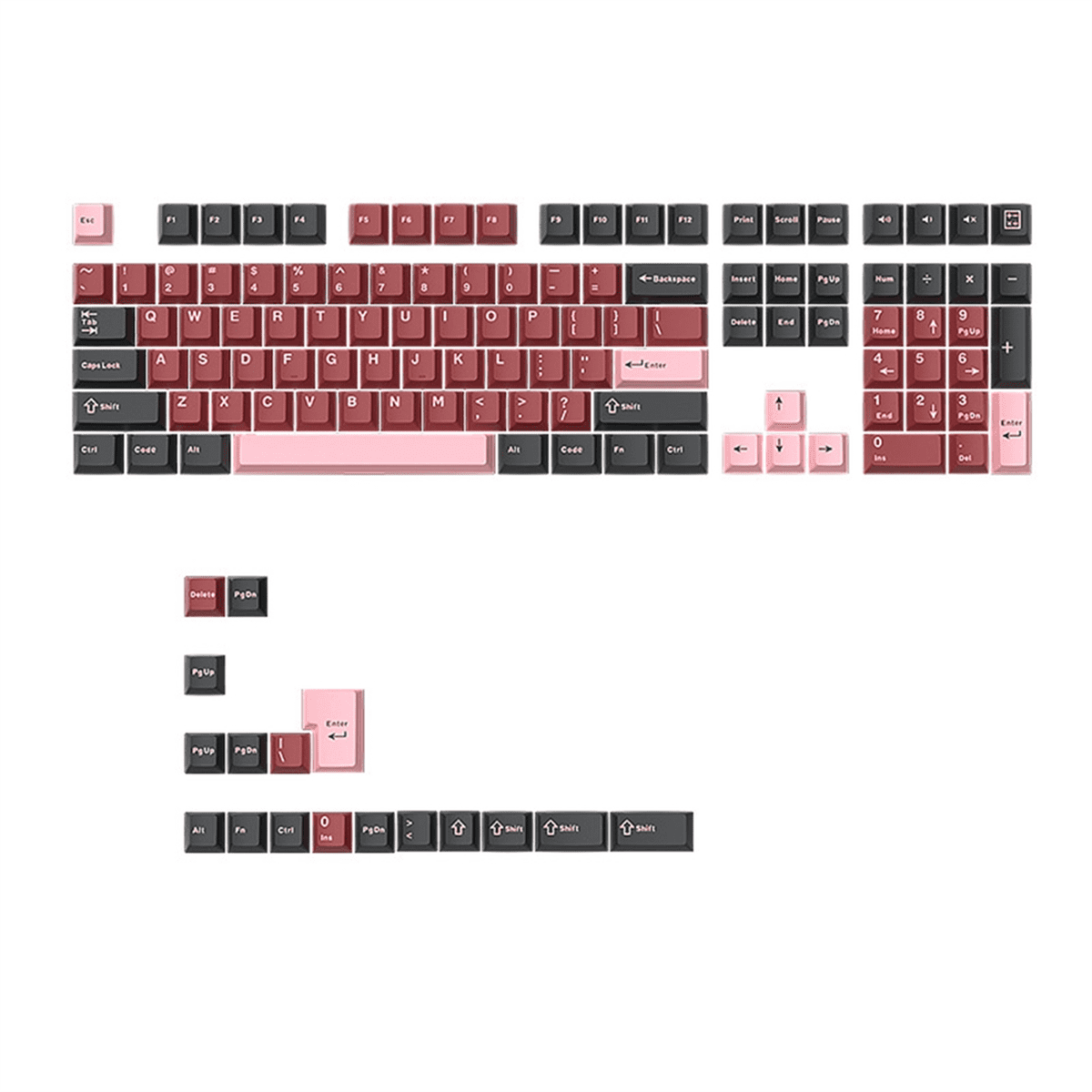 125 Keys PBT Double Shot Keycaps Set Key Caps Cherry Height for MX ...