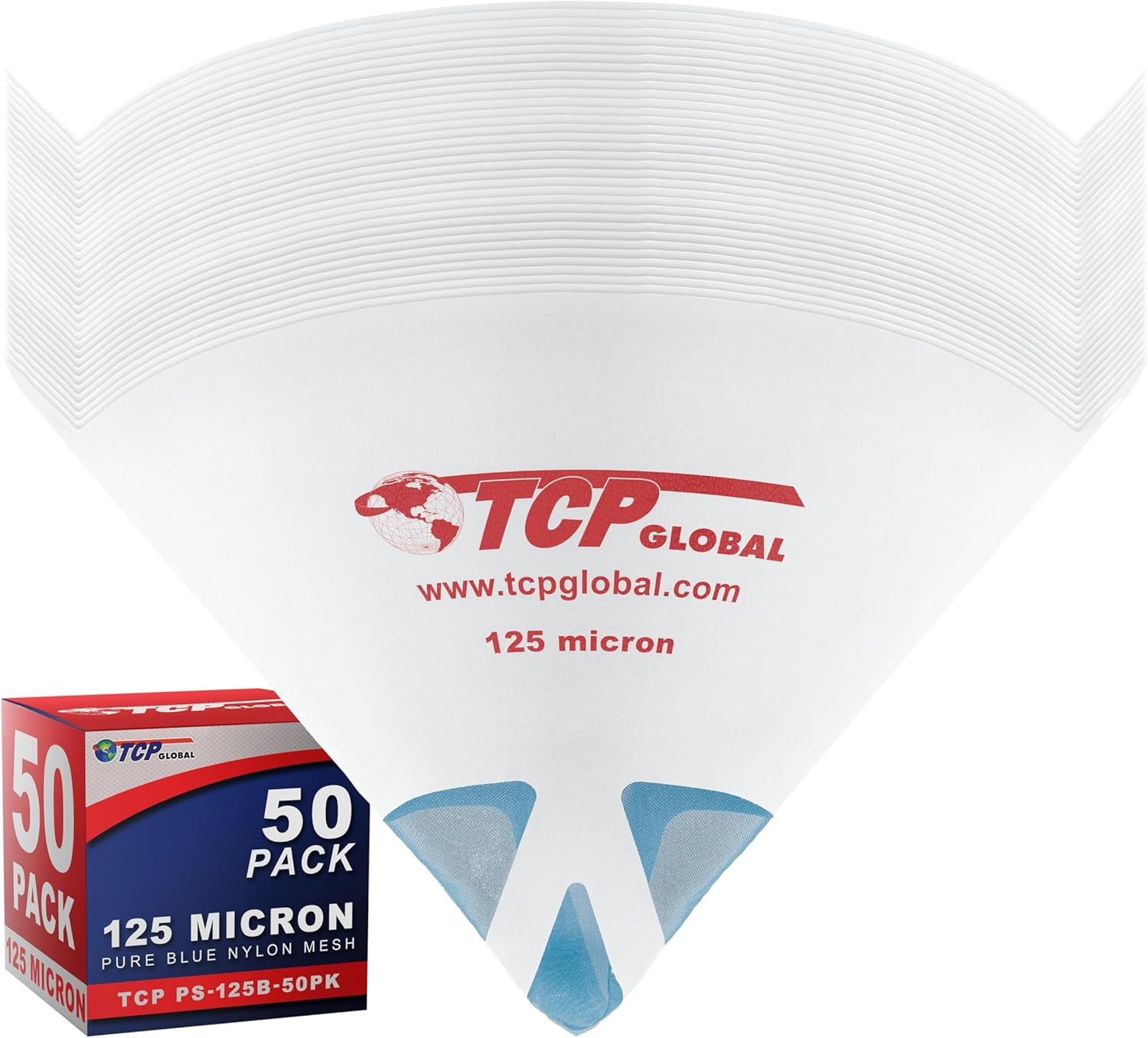 - 125 Micron Filter Tips Ultra-Fine Paint Strainer (50 Pack) - Pure ...