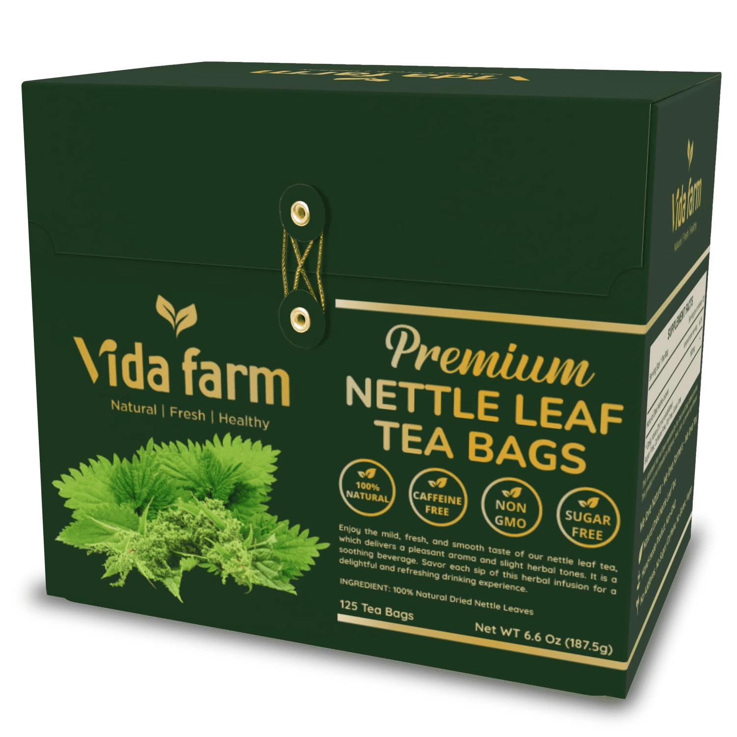 125 Nettle Tea Bags, 100% Natural Nettle Leaf Tea, Dried Stinging ...