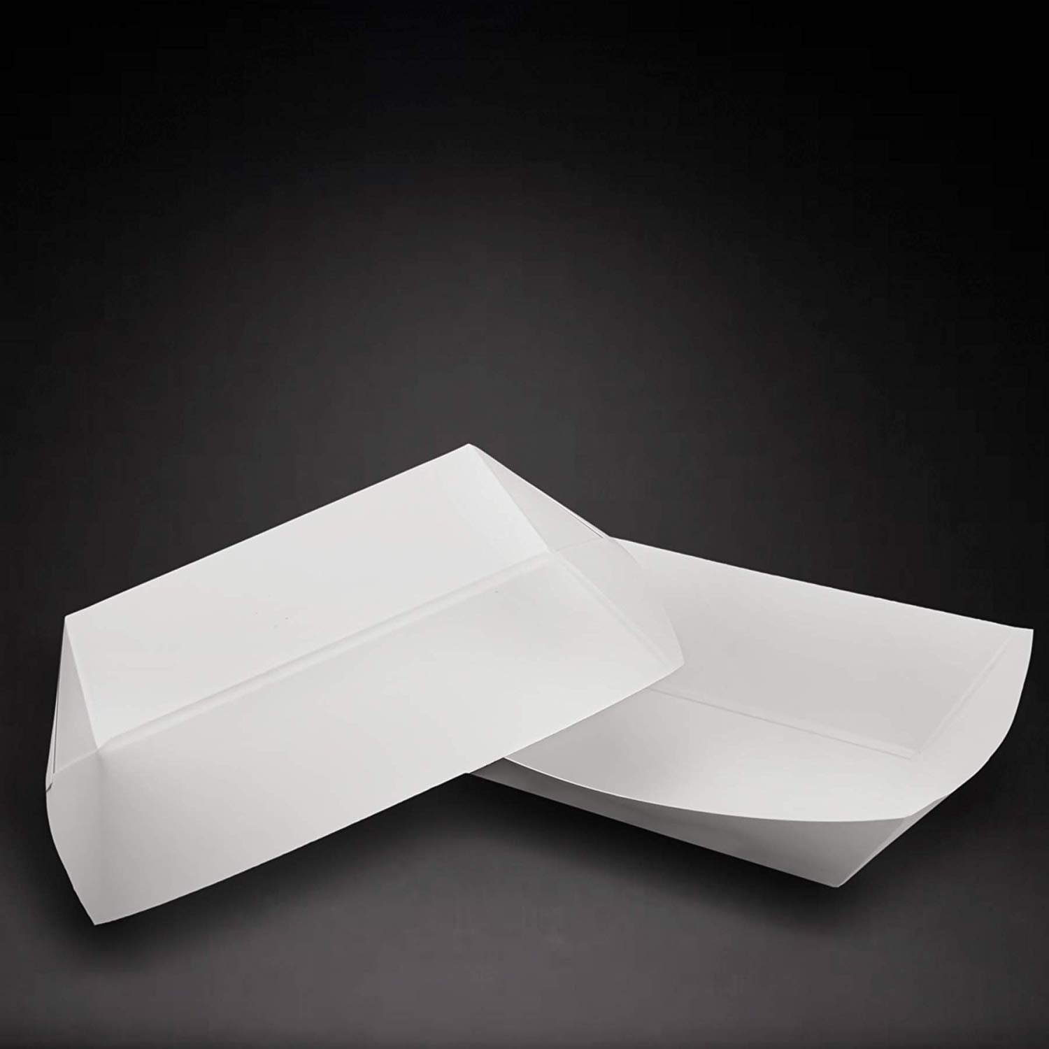 [125 Pack] 2.5 lb White Paper Food Tray - Grease Resistant Serving ...