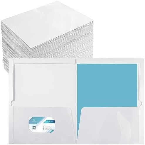 125 Pack 2 Pockets Glossy Laminated Paper Folder First Day of School ...