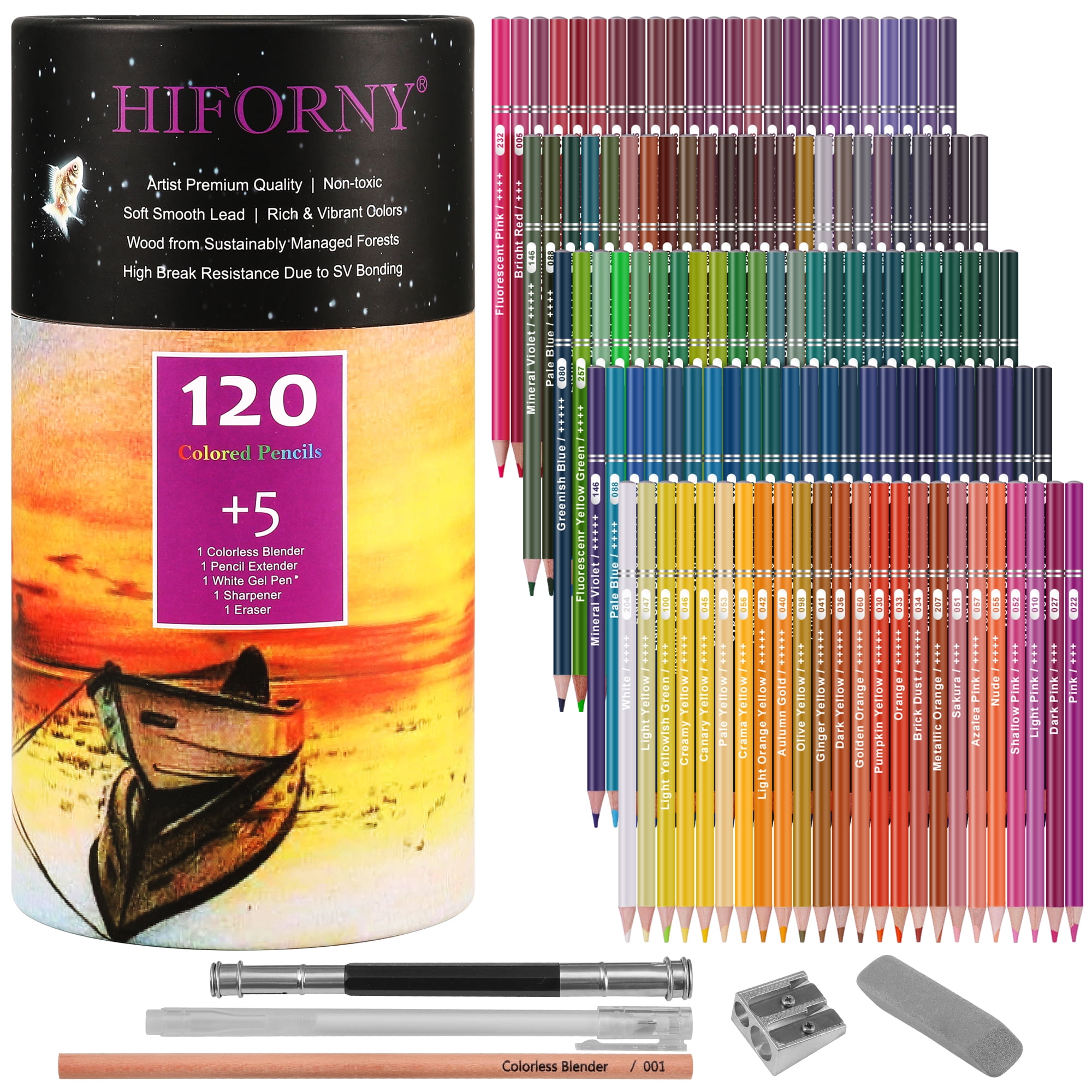 125 Pack Colored Pencils Set for Adult Coloring,120 Colors Coloring ...