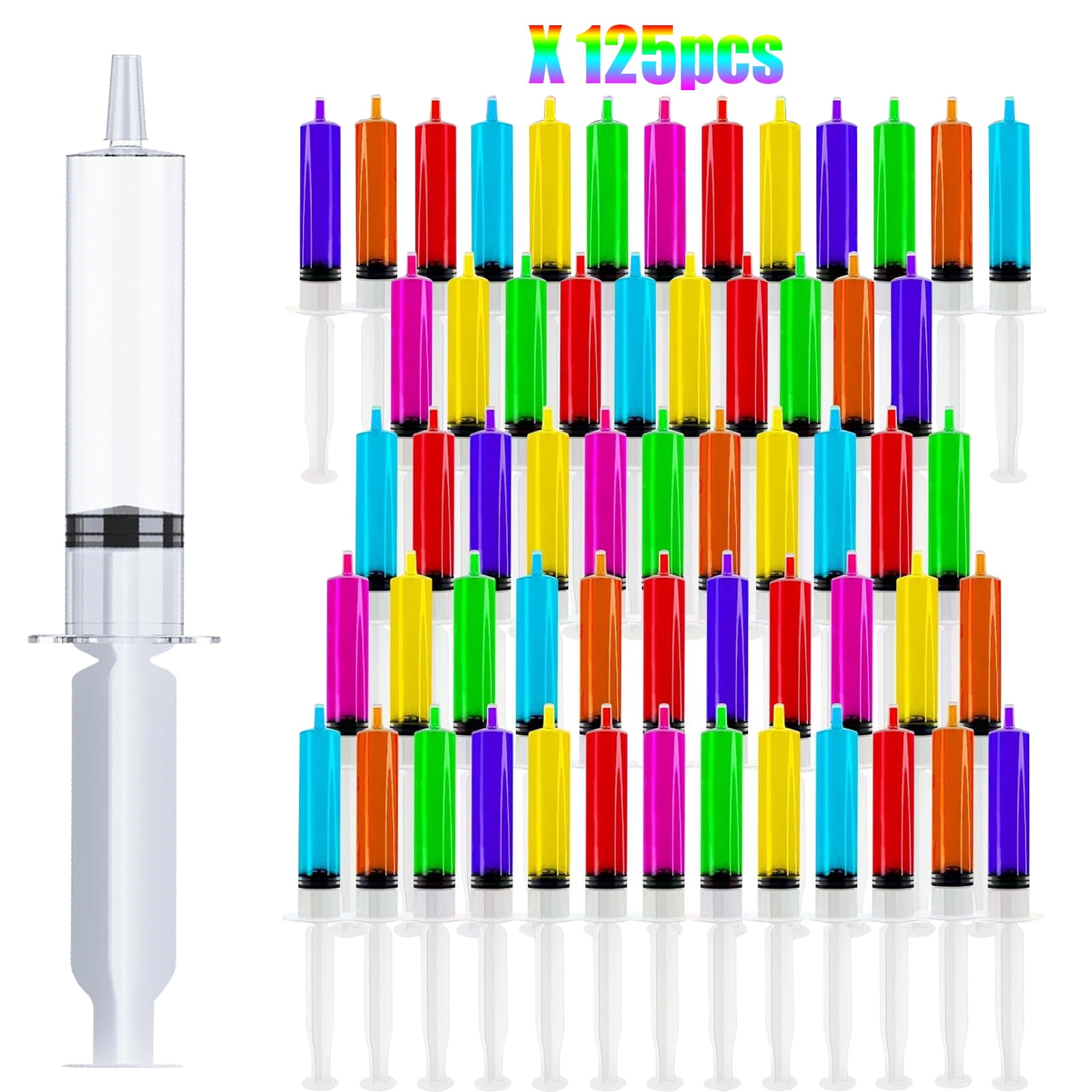 125 Pack Halloween Jelly Shot Syringes, 10ml Reusable Syringe for ...