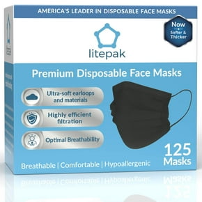All Black Disposable Mask