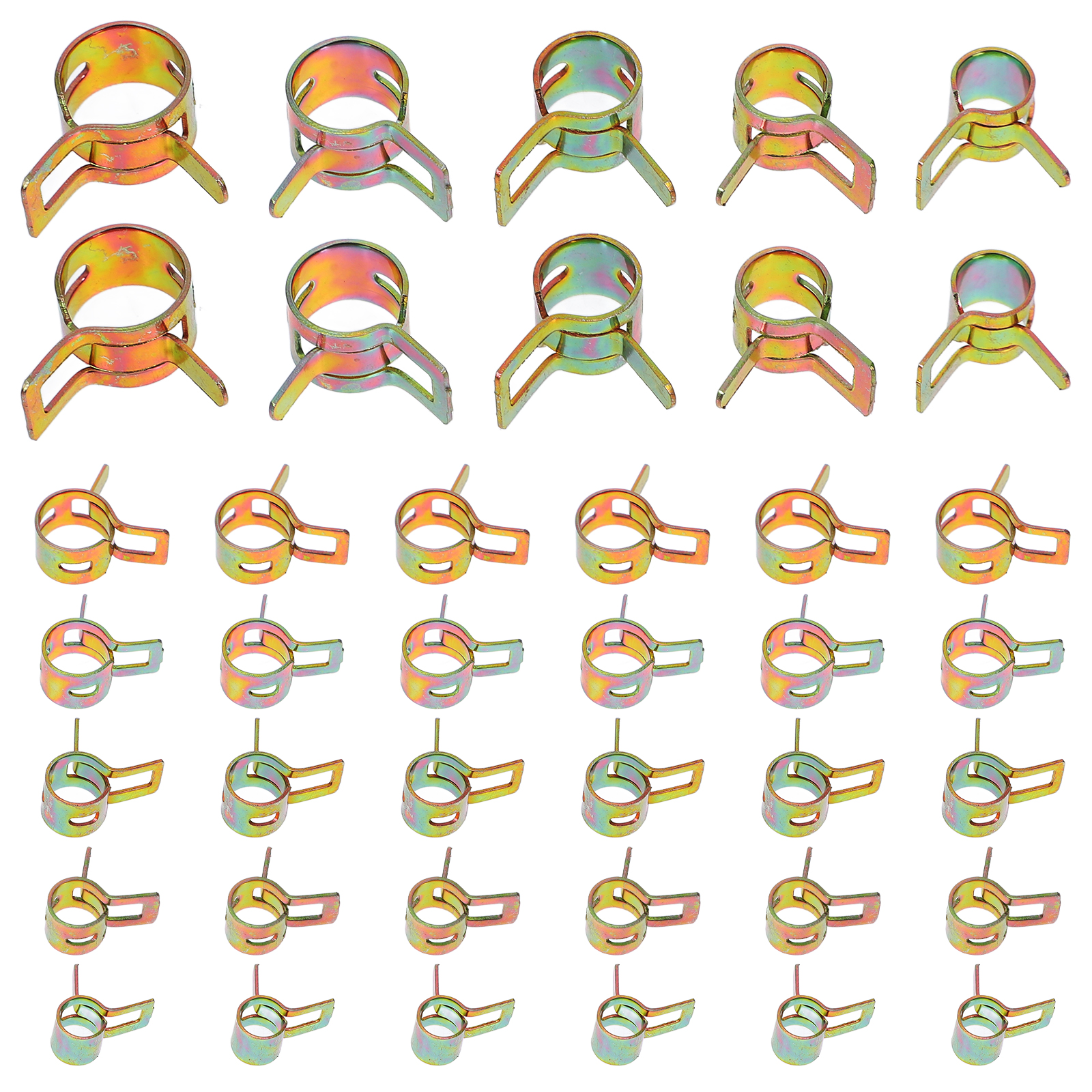 125 Pcs Hose Clamp Assortment Kit Heavy Duty Hose Hose Clamp Air Hose ...