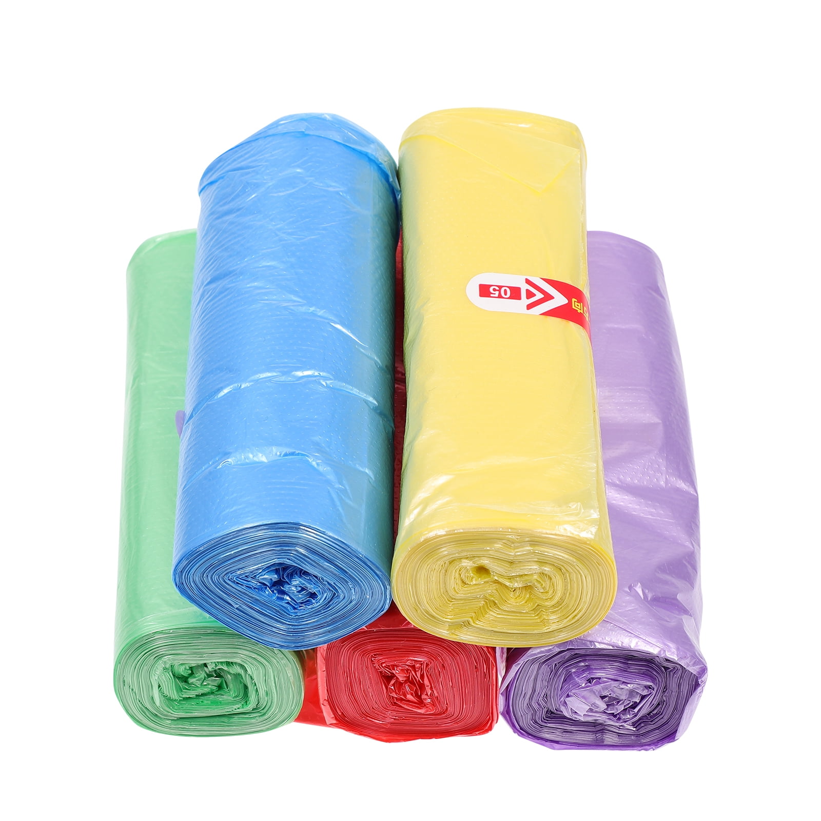 125 Pcs Trash Bag Colorful Garbage Bags Small Can Flat Tall Kitchen ...