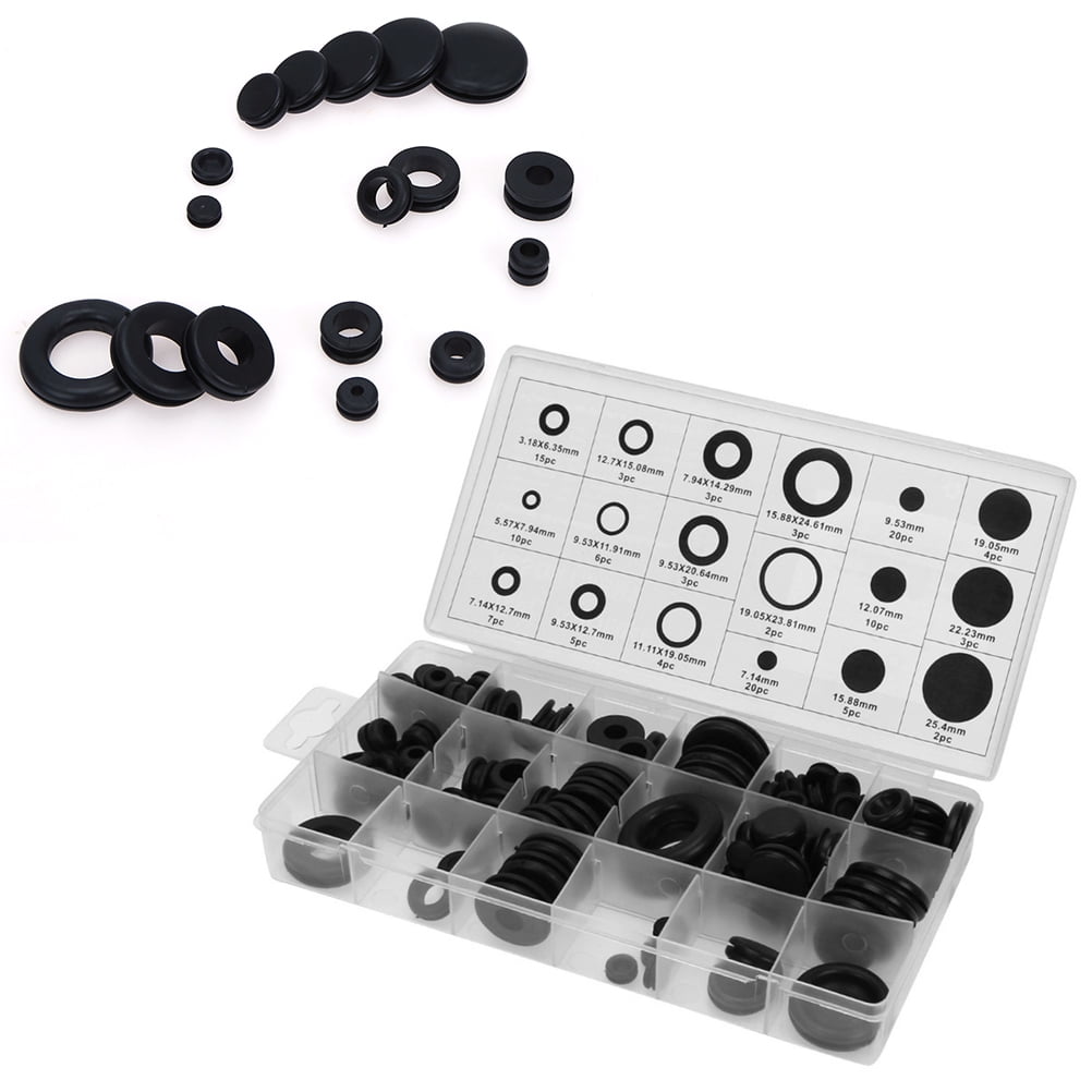 Rubber Sealing Grommet Assortment Set for Cars with 125 Pieces in ...