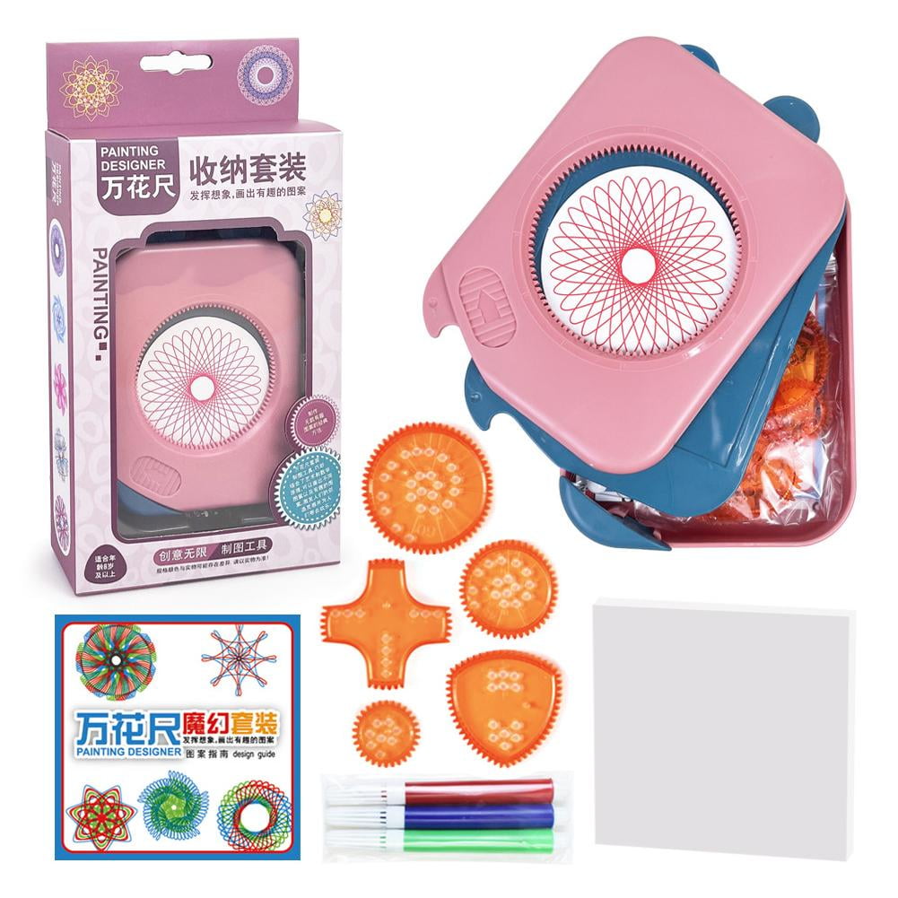 125 Pink + Blue (Small Teeth) (A)$Flower Ruler Set Children's Art ...