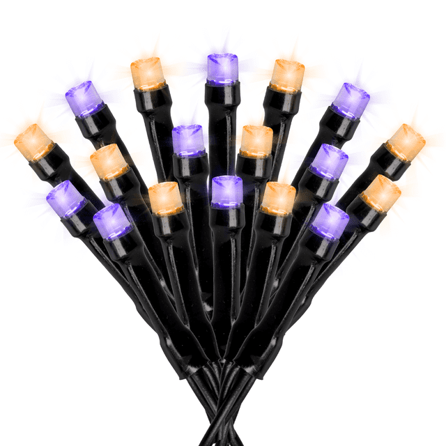 Touch Of Eco Solar LED Halloween String Lights, 68 Feet, Purple ...