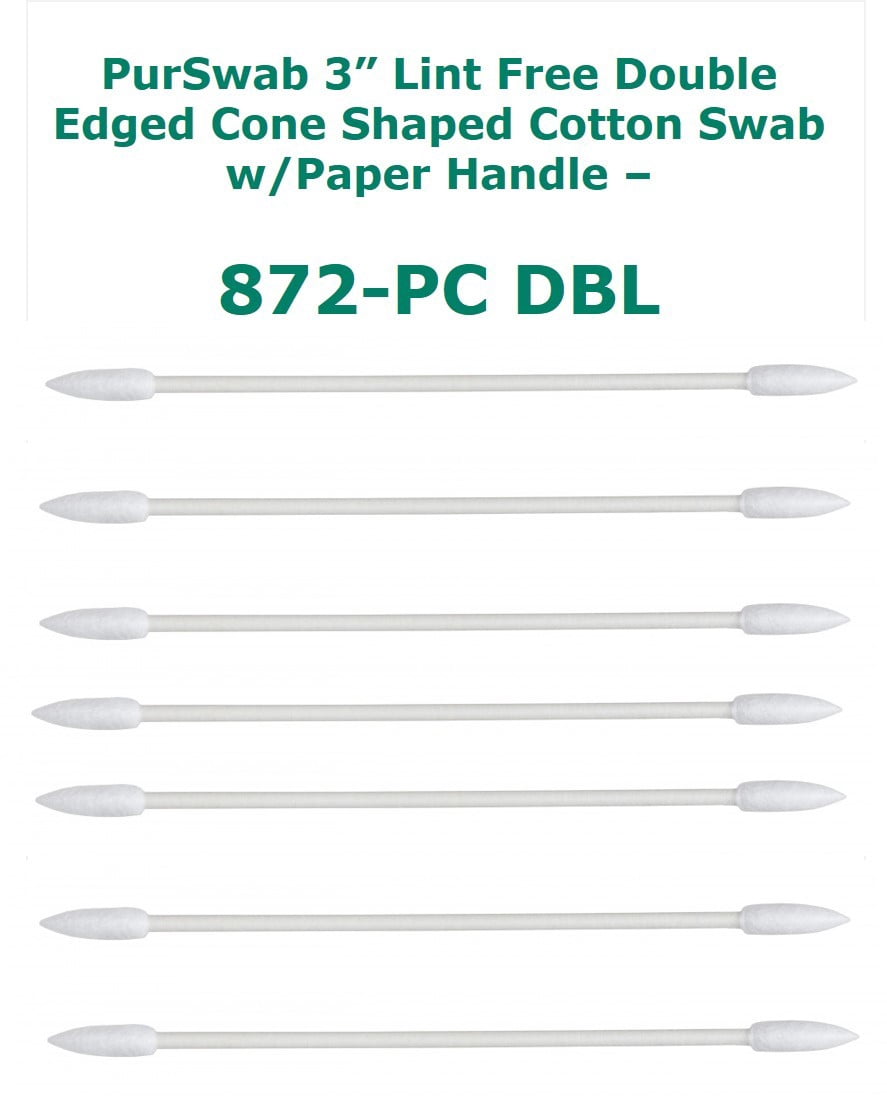 1250 cotton swab applicator 3'' Lint Free DoubleEdged Cone Shaped 872 ...