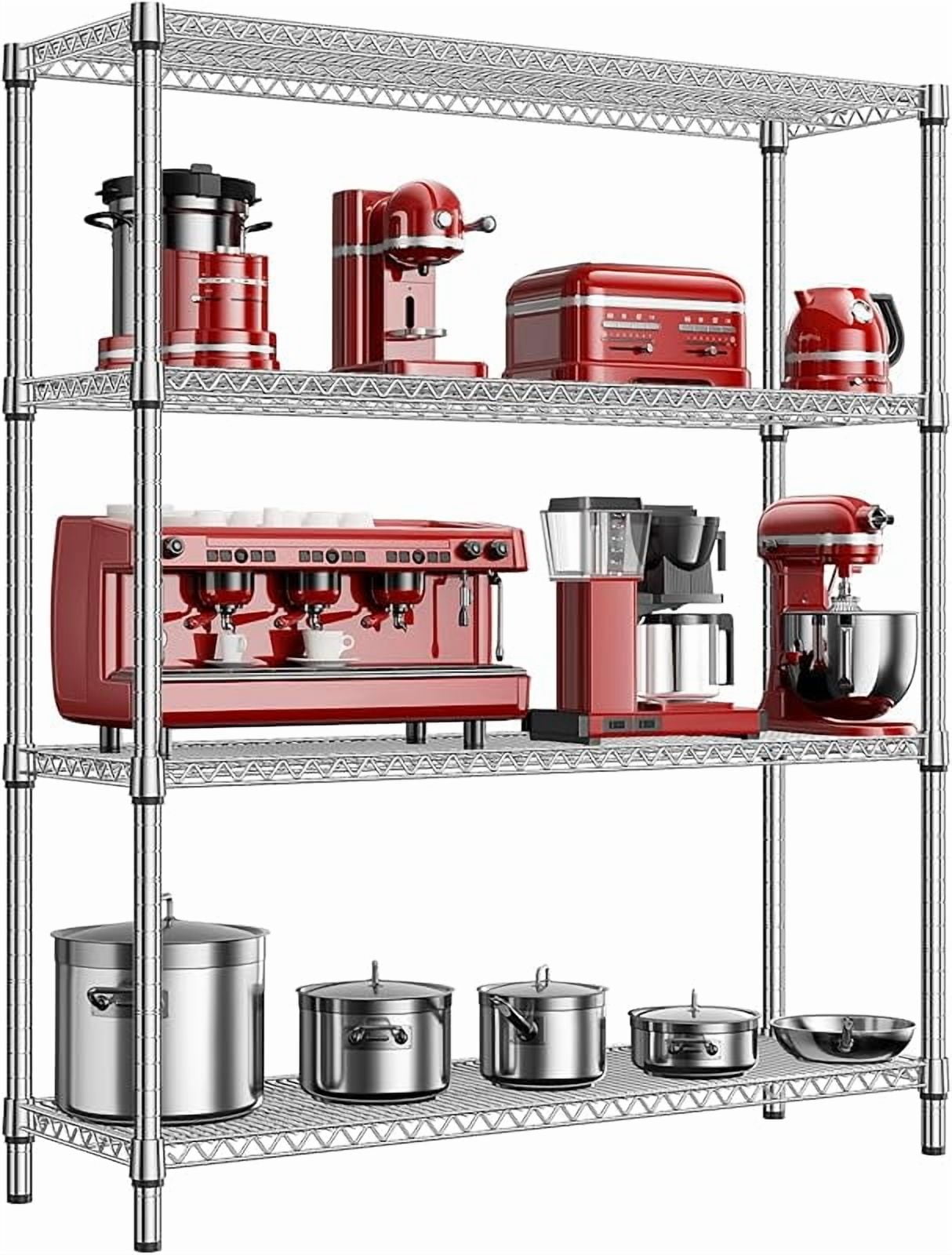 1250 lbs Steel Heavy Duty 5-Tier Utility Shelving Unit Steel Organizer ...