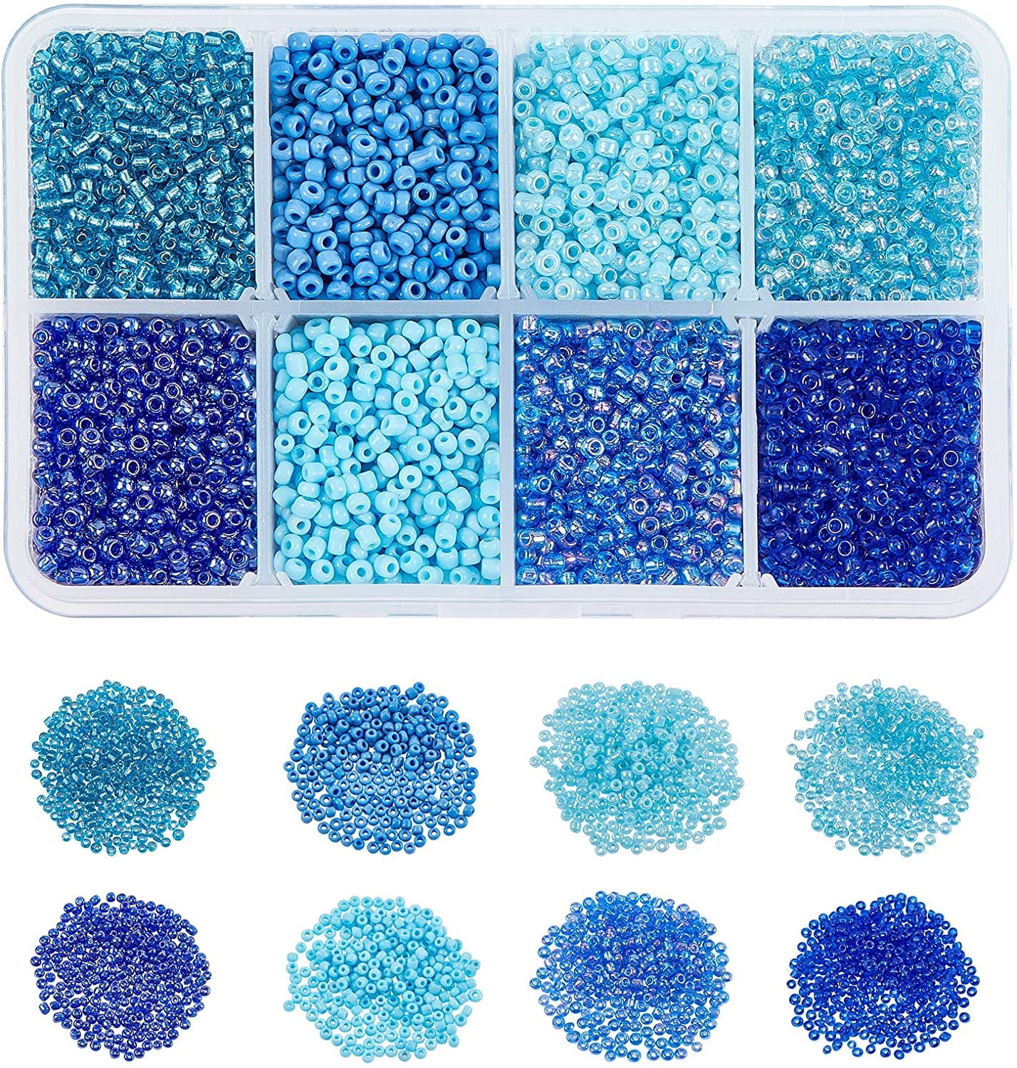12500 Pcs 2mm Small Glass Seed Beads for Jewelry Making 12/0 Small ...