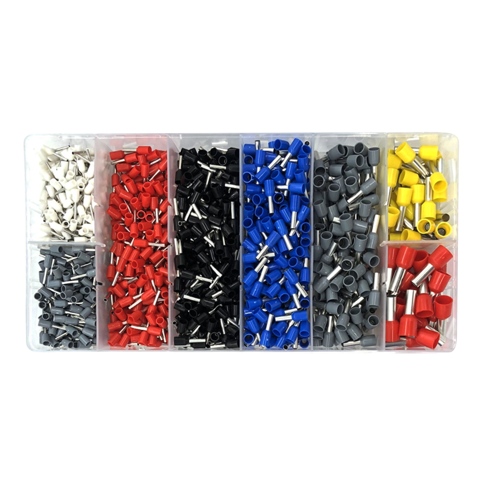 1250pcs HSC8 6-4A Tube Type Terminal Sent in White Black Red Blue ...