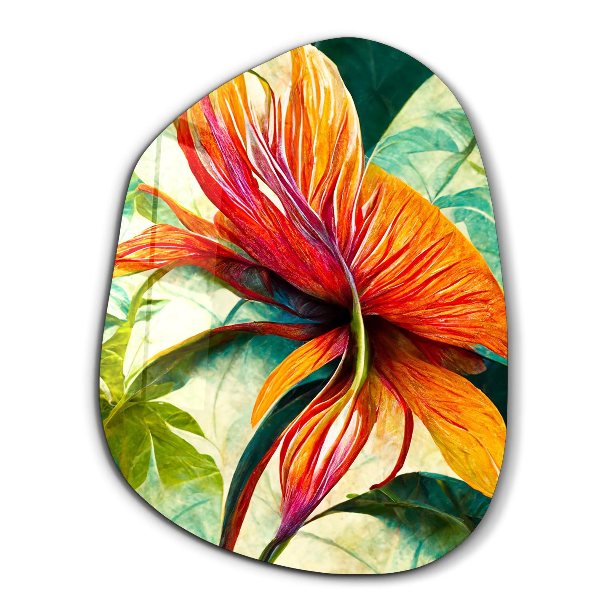 "Flowers of Secret Garden"Amorphous Collection Glass Wall Art - Walmart.com