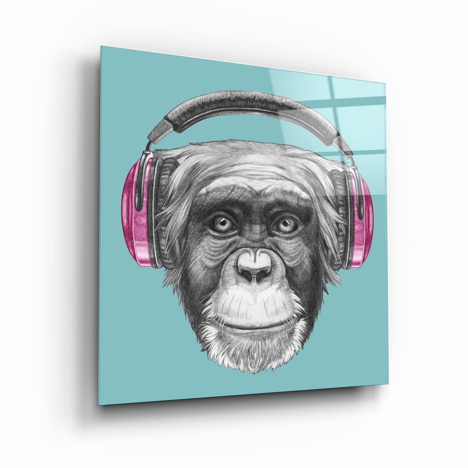 "Monkey"Glass Wall Art - Walmart.com