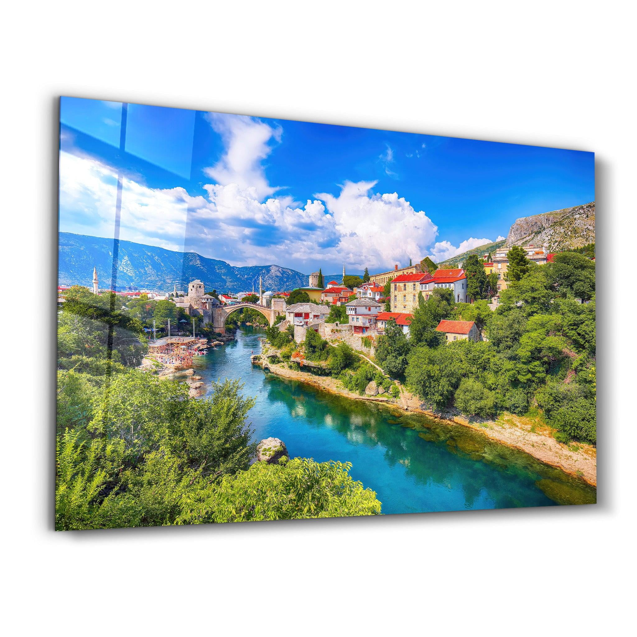 Mostar Bridge - Bosnia | Glass Wall Art - Walmart.com