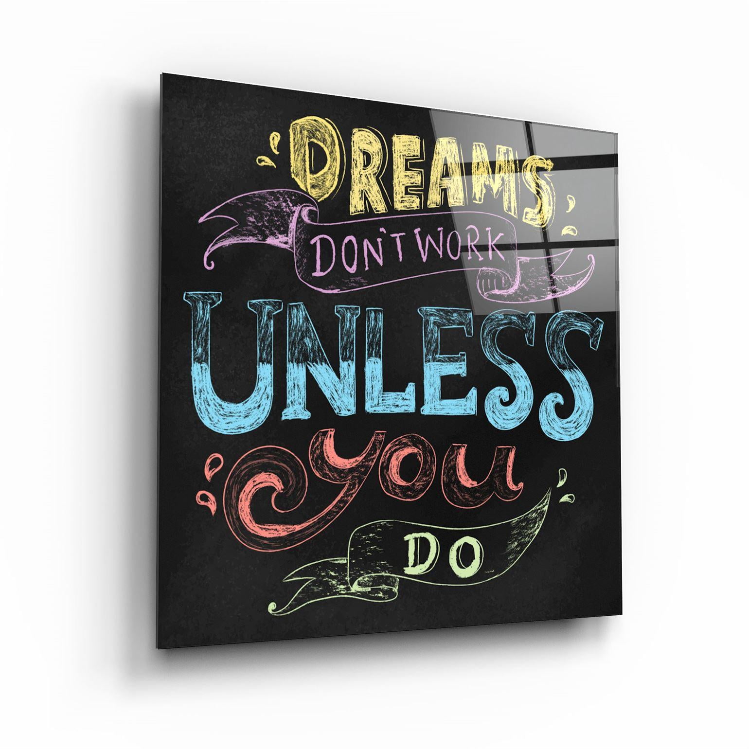 Motto"・Glass Wall Art - Walmart.com