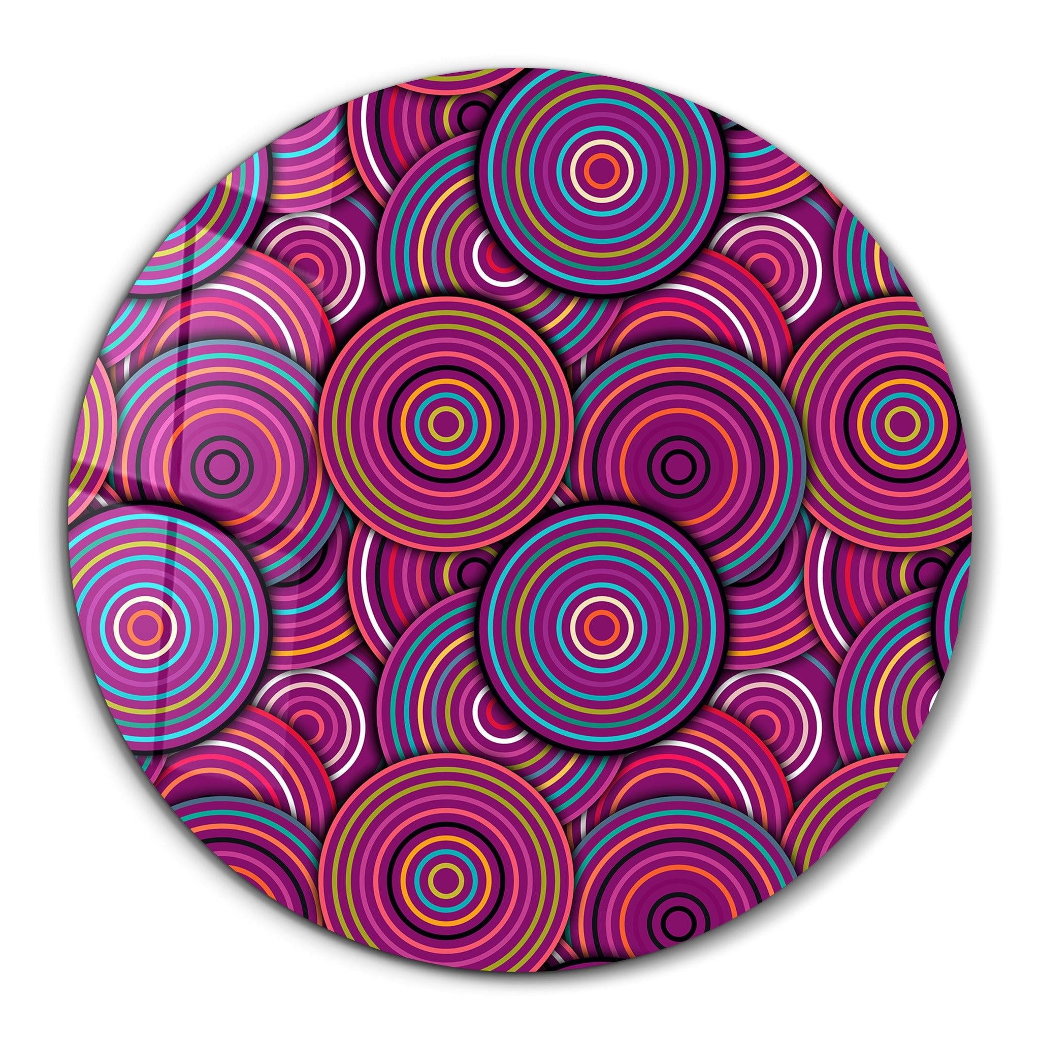 Purple Dream"・Rounded Glass Wall Art - Walmart.com