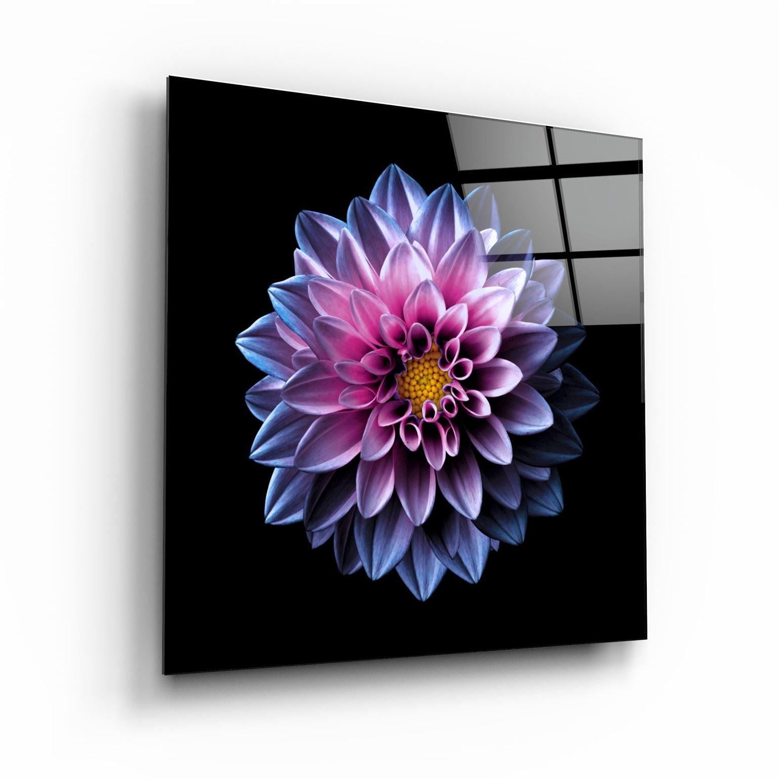 Purple Flower"・Glass Wall Art - Walmart.com