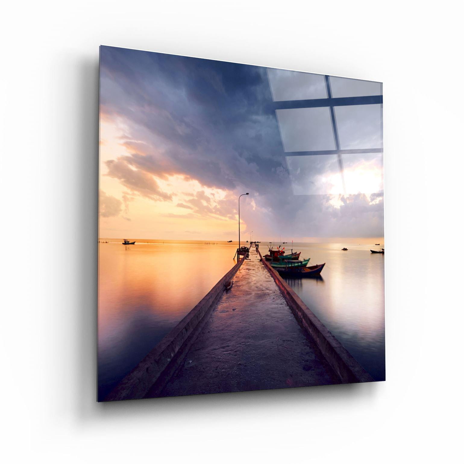 Quay"・Glass Wall Art - Walmart.com