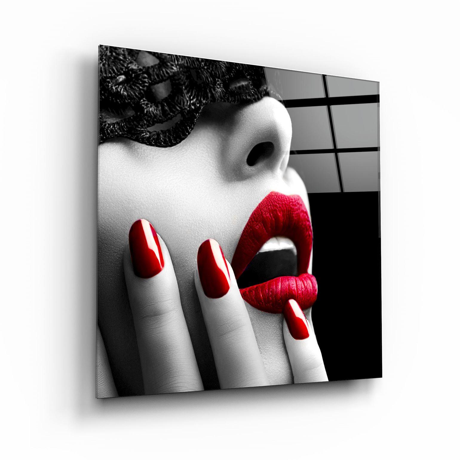 Red Lips"・Glass Wall Art - Walmart.com