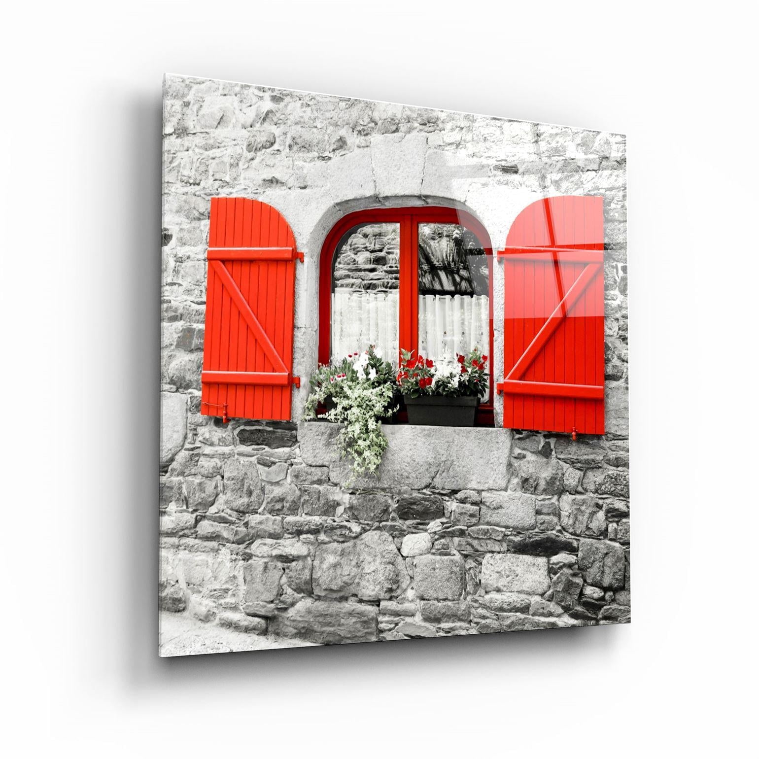 Red Window"・Glass Wall Art - Walmart.com