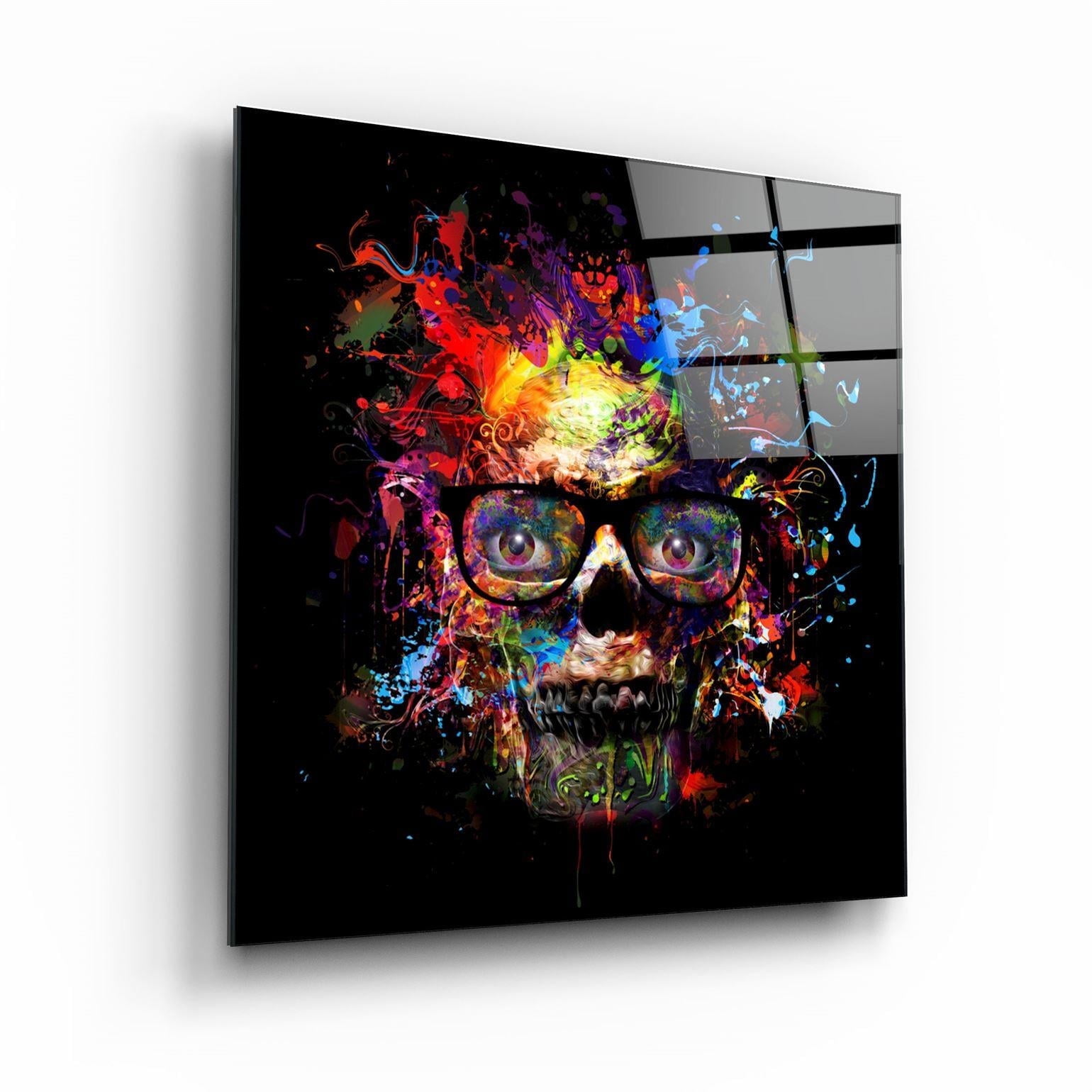 "Skeleton"Glass Wall Art - Walmart.com