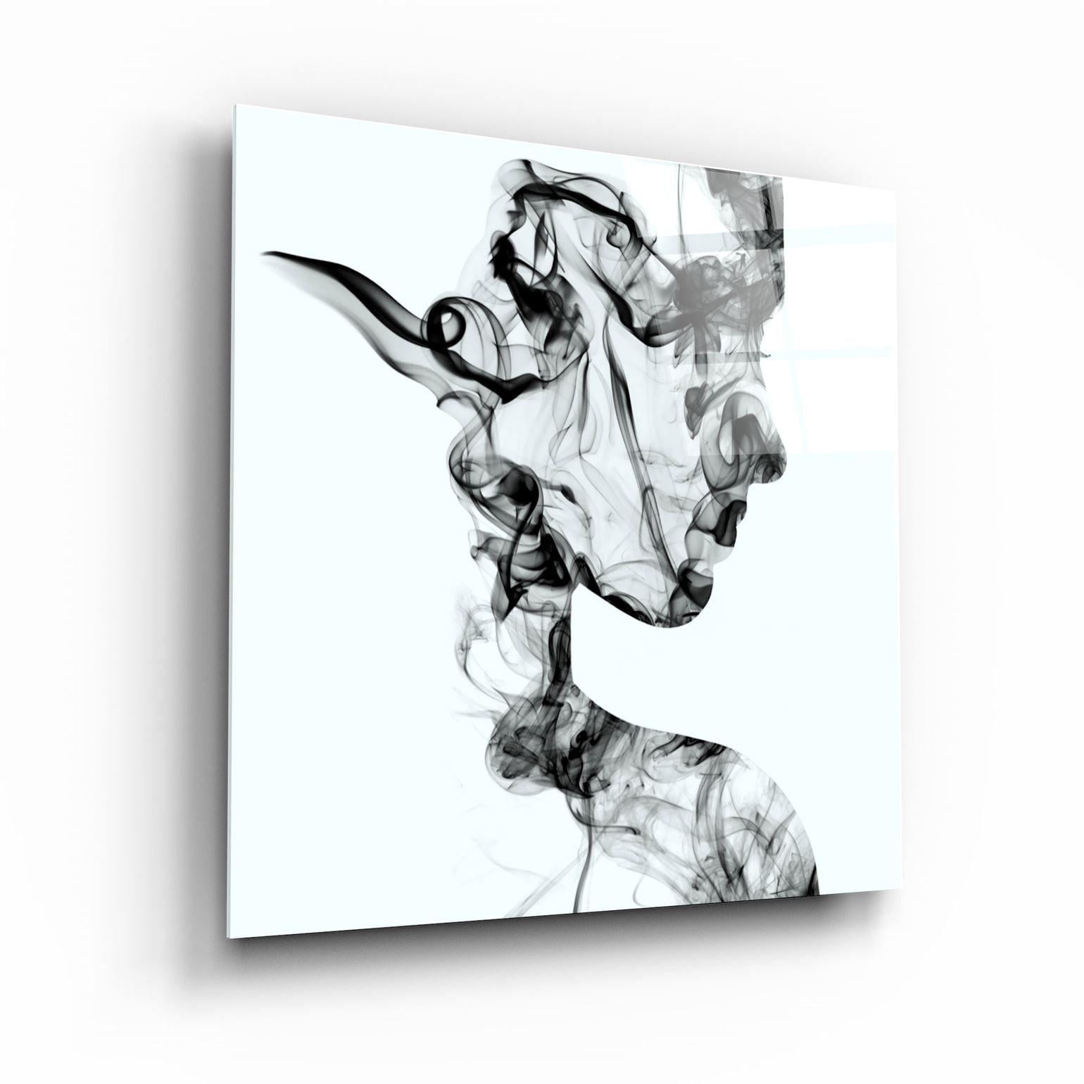 "Smoky Lines"Glass Wall Art - Walmart.com