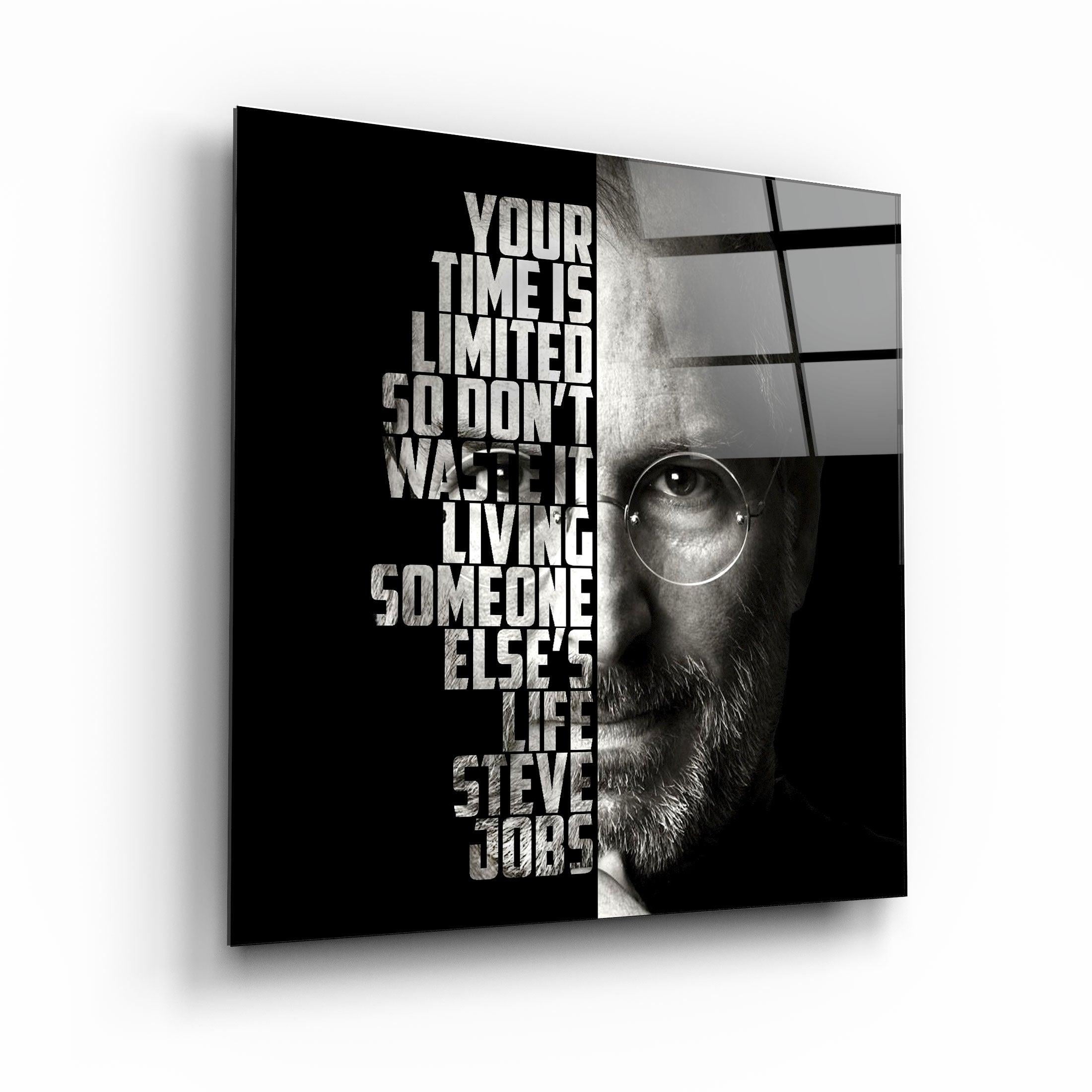 "Steve Jobs"Designers Collection Glass Wall Art - Walmart.com